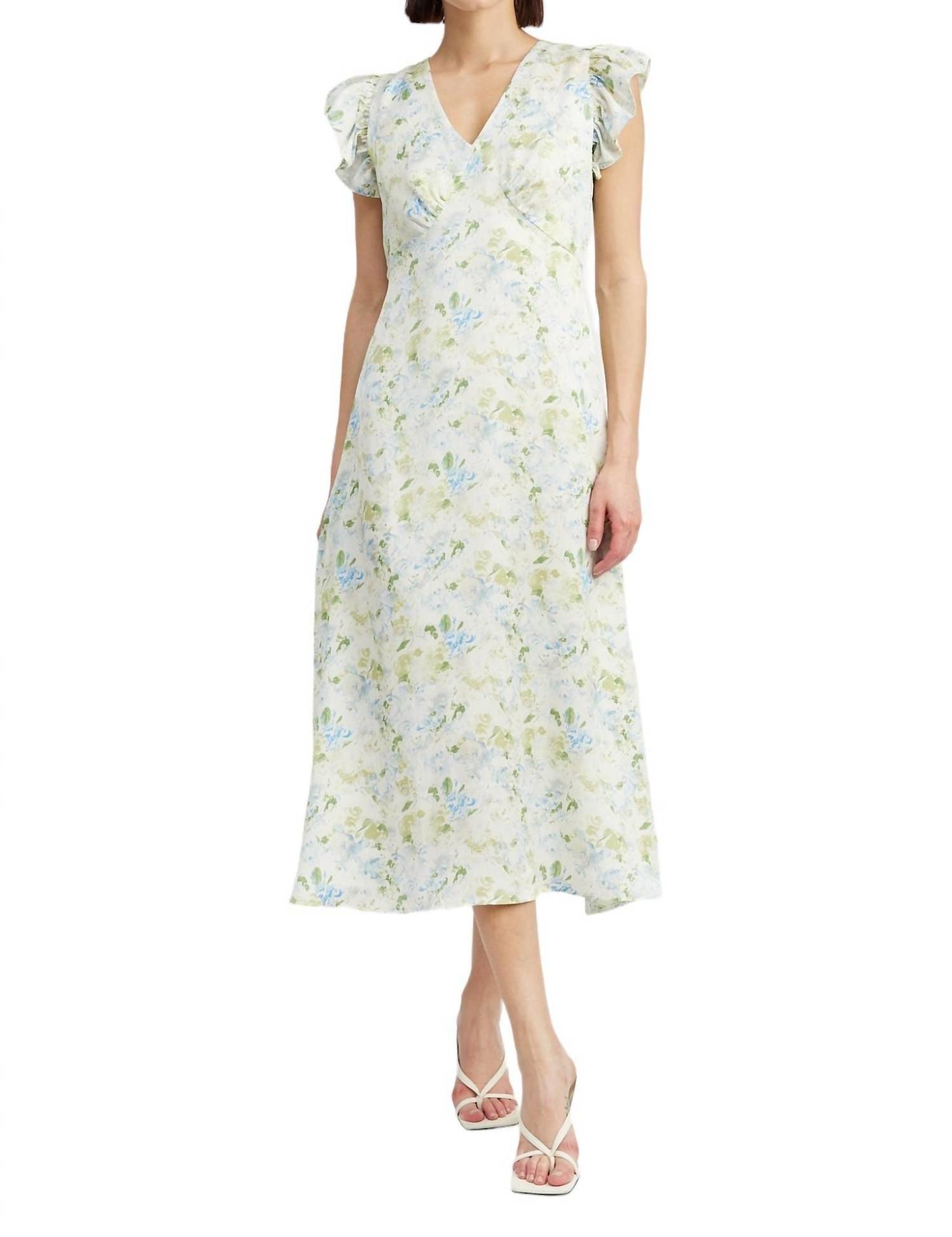 JACQUIE THE LABEL Raylynn Midi Dress in Green | Lyst