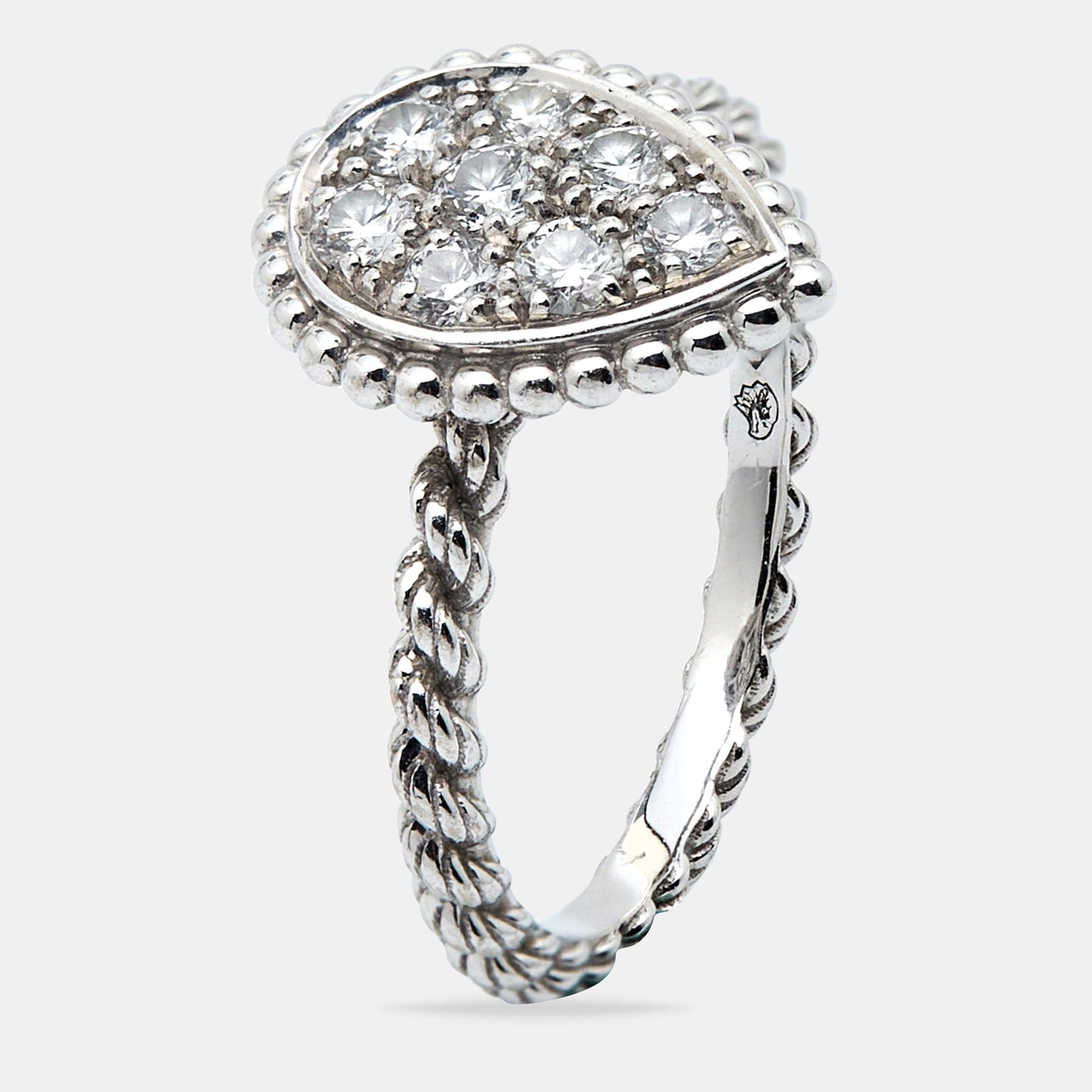 Boucheron Serpent Boheme Diamonds 18K S Motif Ring in Metallic | Lyst