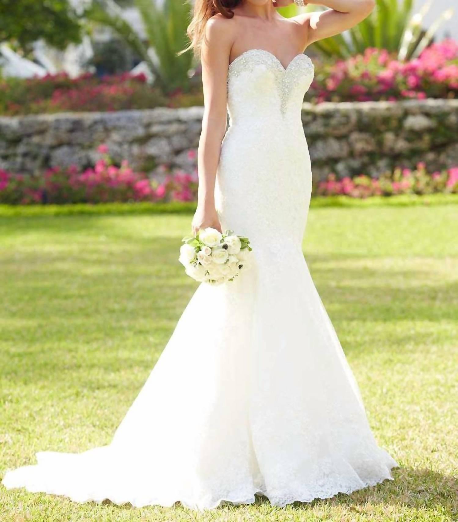 Allure Bridals Swarovski Crystal Embellished Fit And Flare Gown in ...