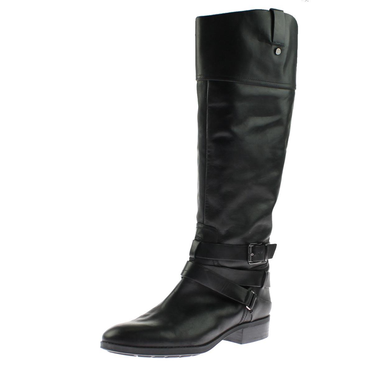 Vince Camuto Pazell Leather Riding Knee-High Boots in Black | Lyst