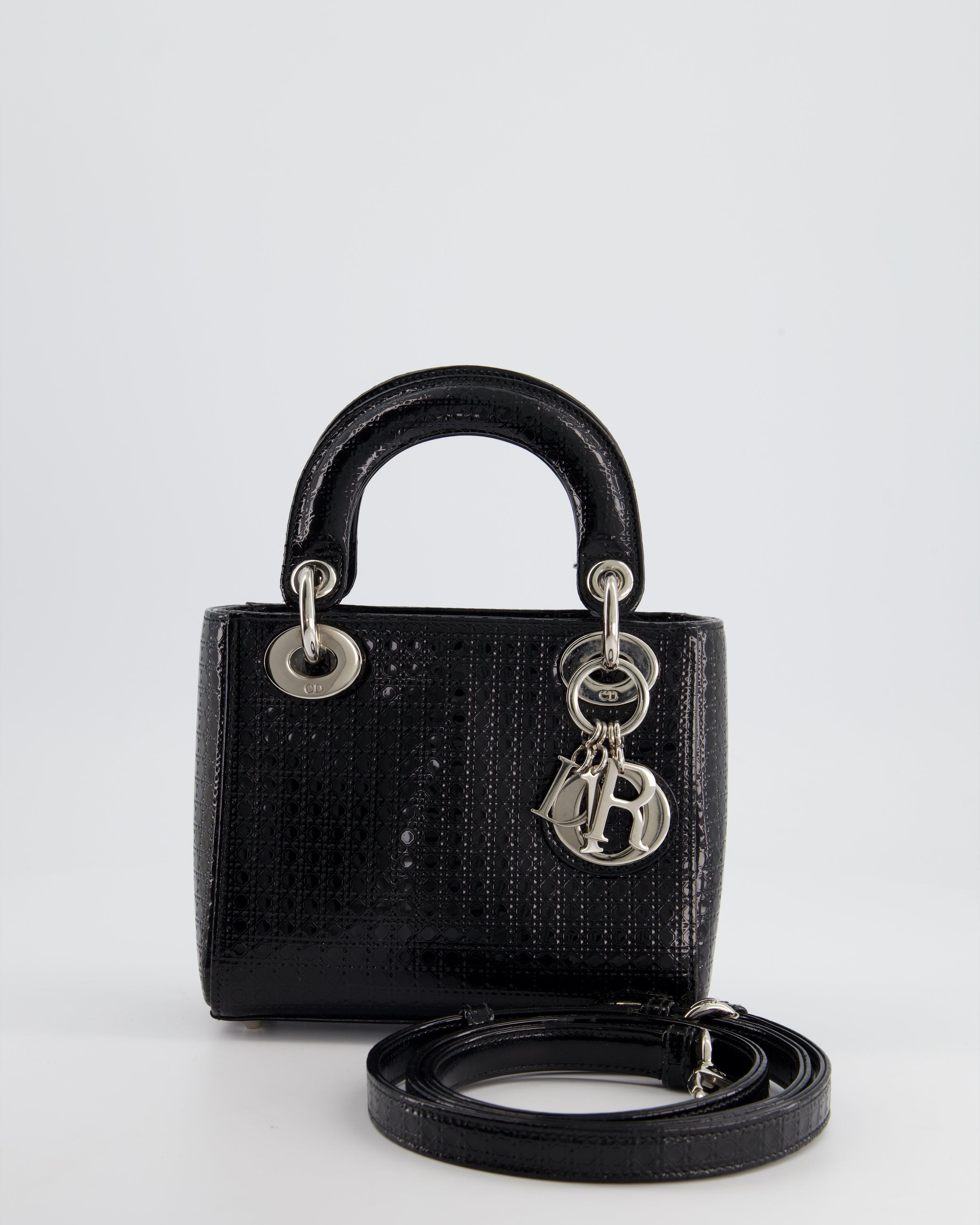 Dior Mini Lady Dior Bag in Black | Lyst