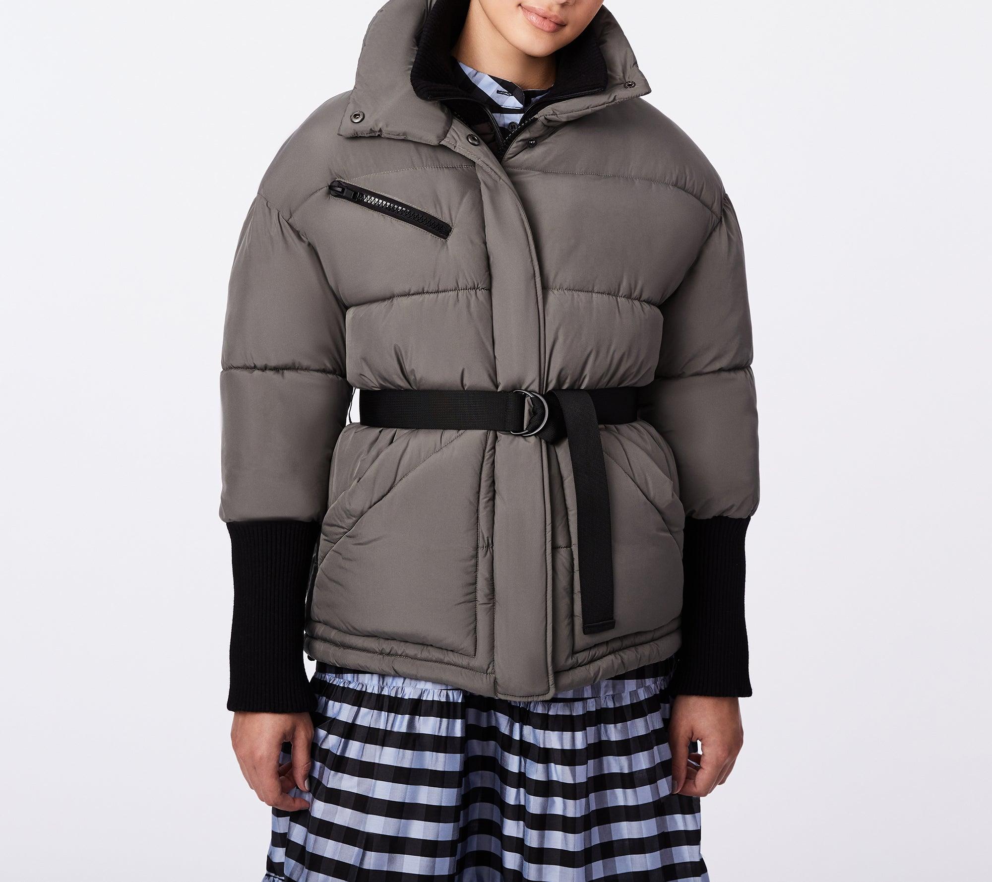 Bernardo Glam Quilted Jacket in Gray | Lyst