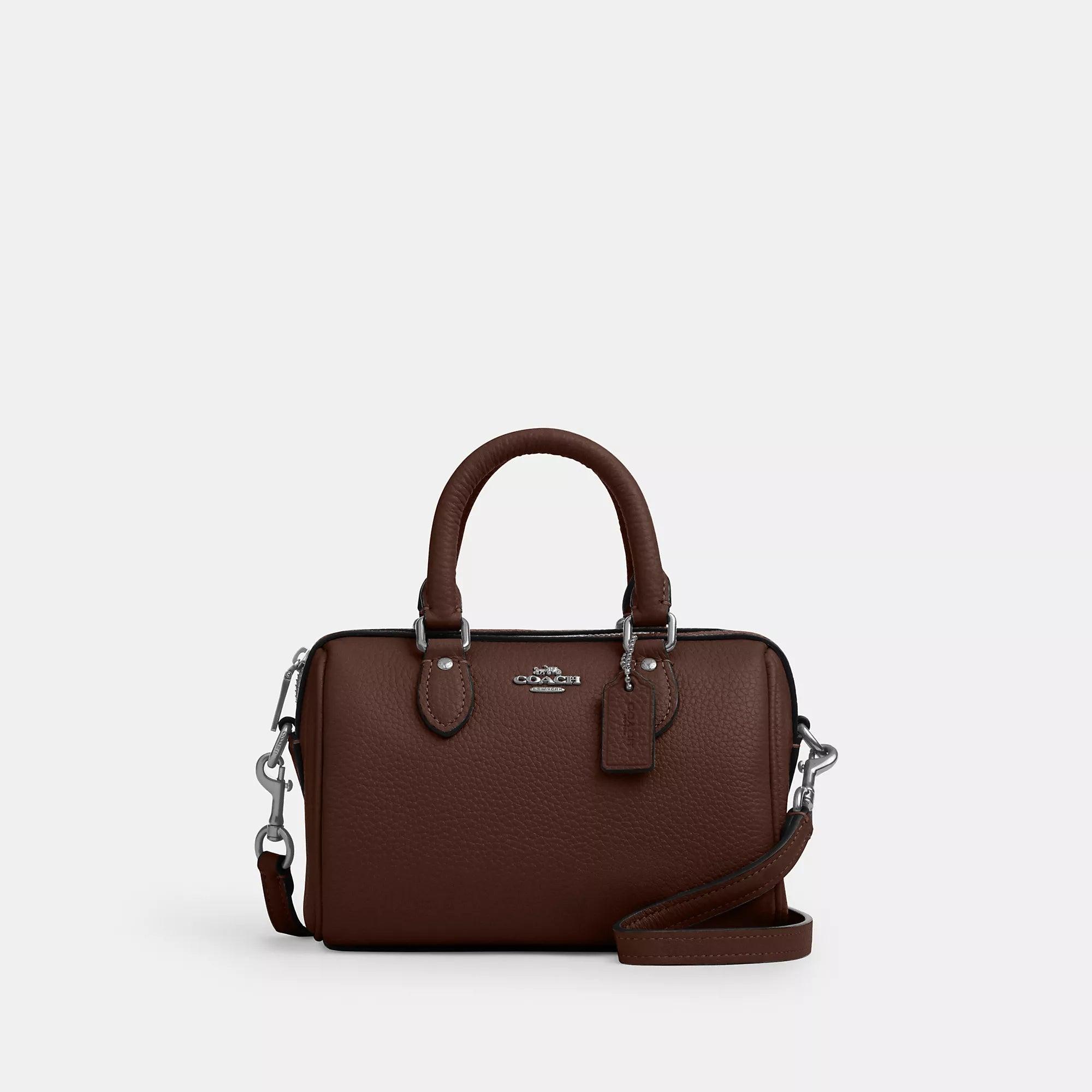 COACH Mini Rowan Crossbody Bag in Brown | Lyst