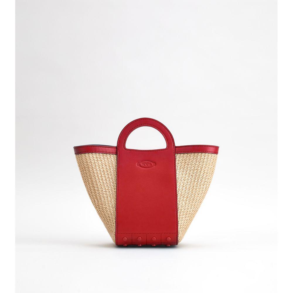 Tod's Gommini Shopping Bag Mini in Red | Lyst