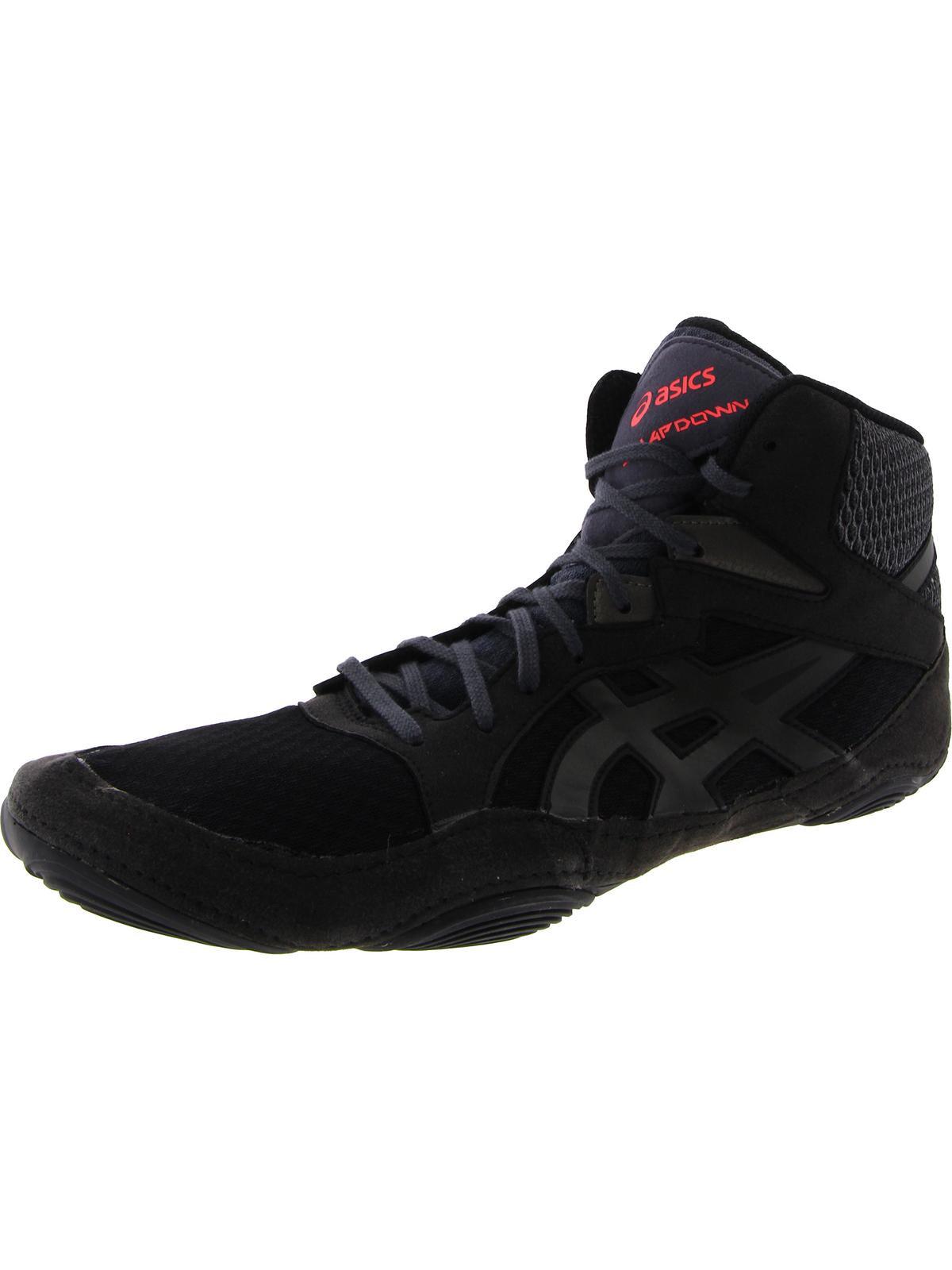 Asics Snapdown Microsuede Mesh Inset Wrestling Shoes in Black for Men ...