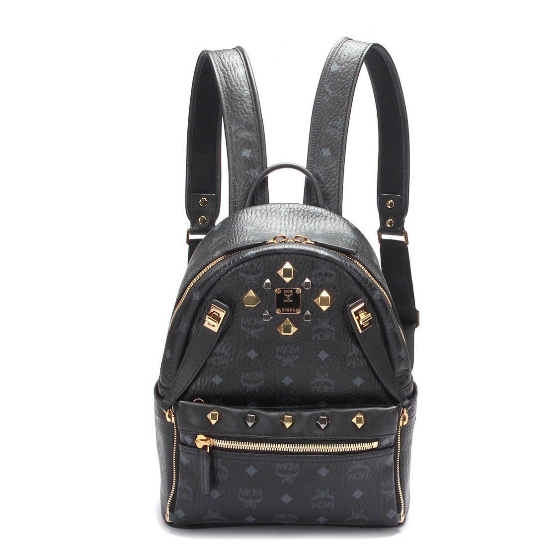 MCM Visetos Stark Backpack in Black | Lyst