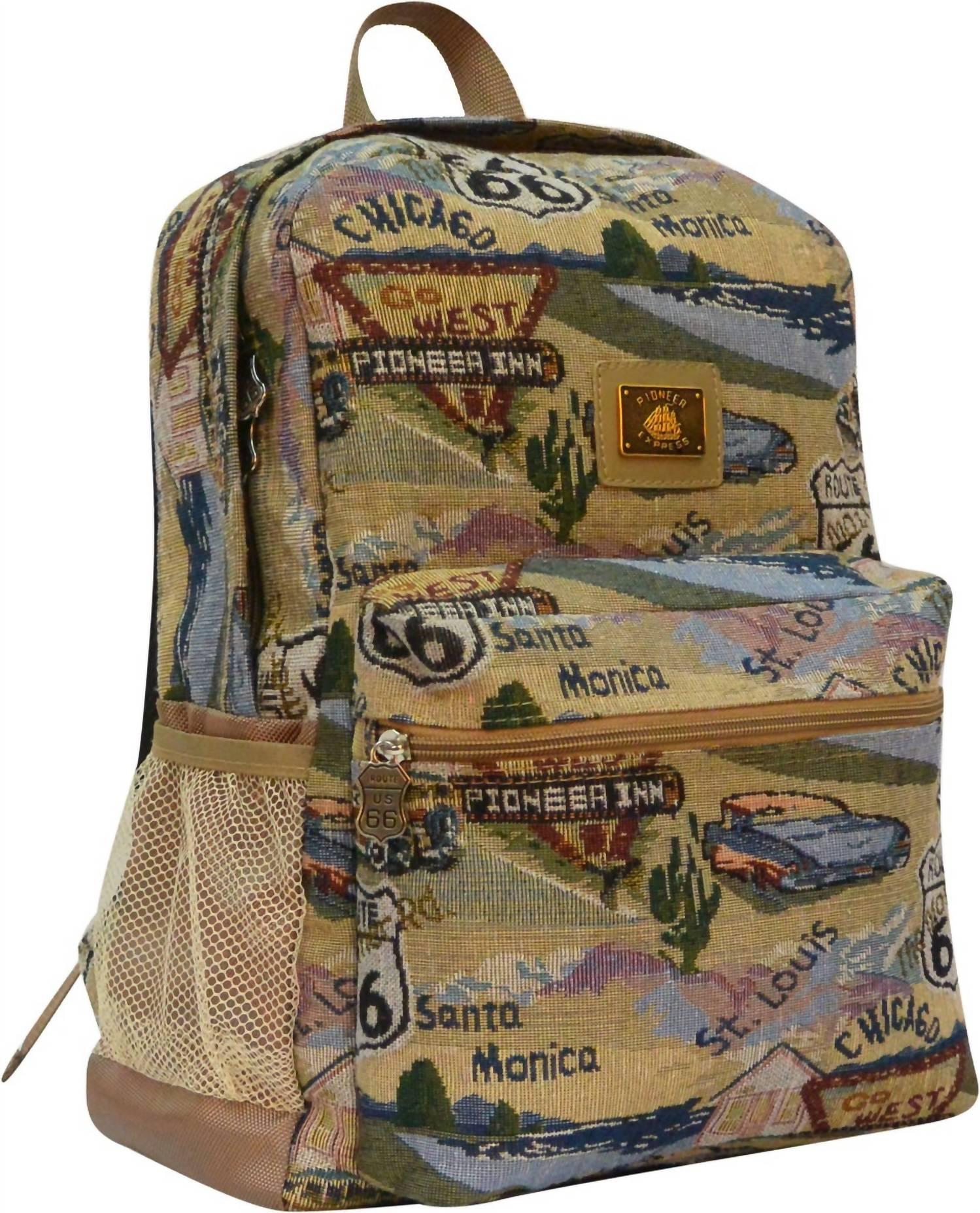 Route 66 Tapestry Backpack in Green | Lyst