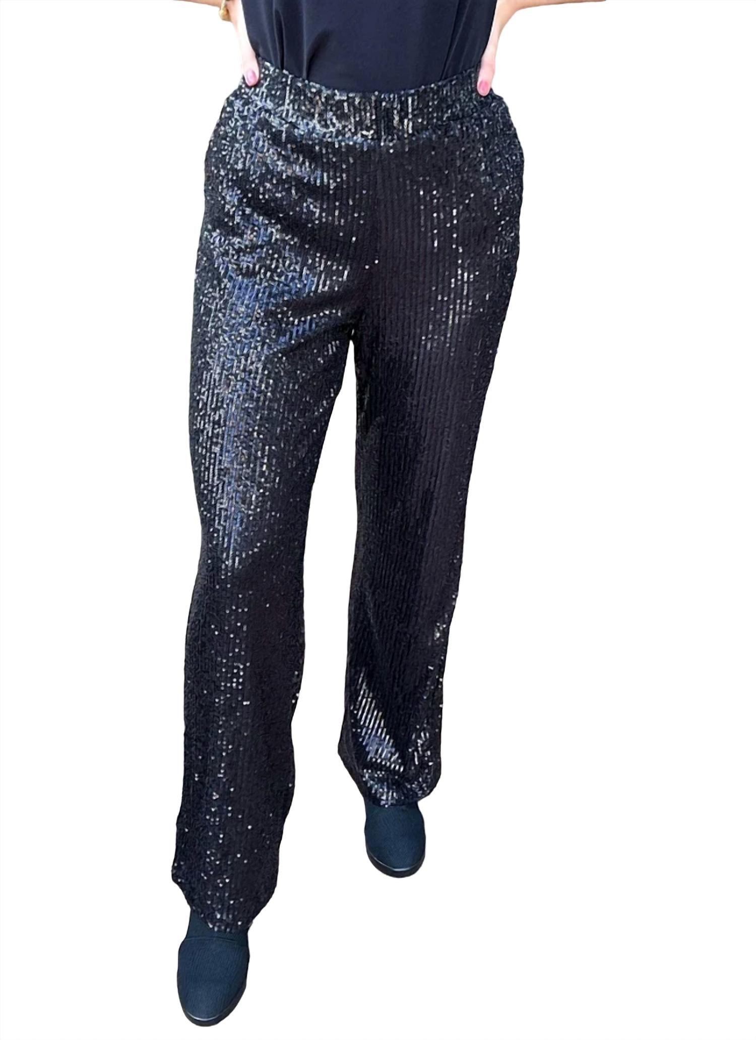 Hannah & Gracie Sequin Pants in Blue | Lyst