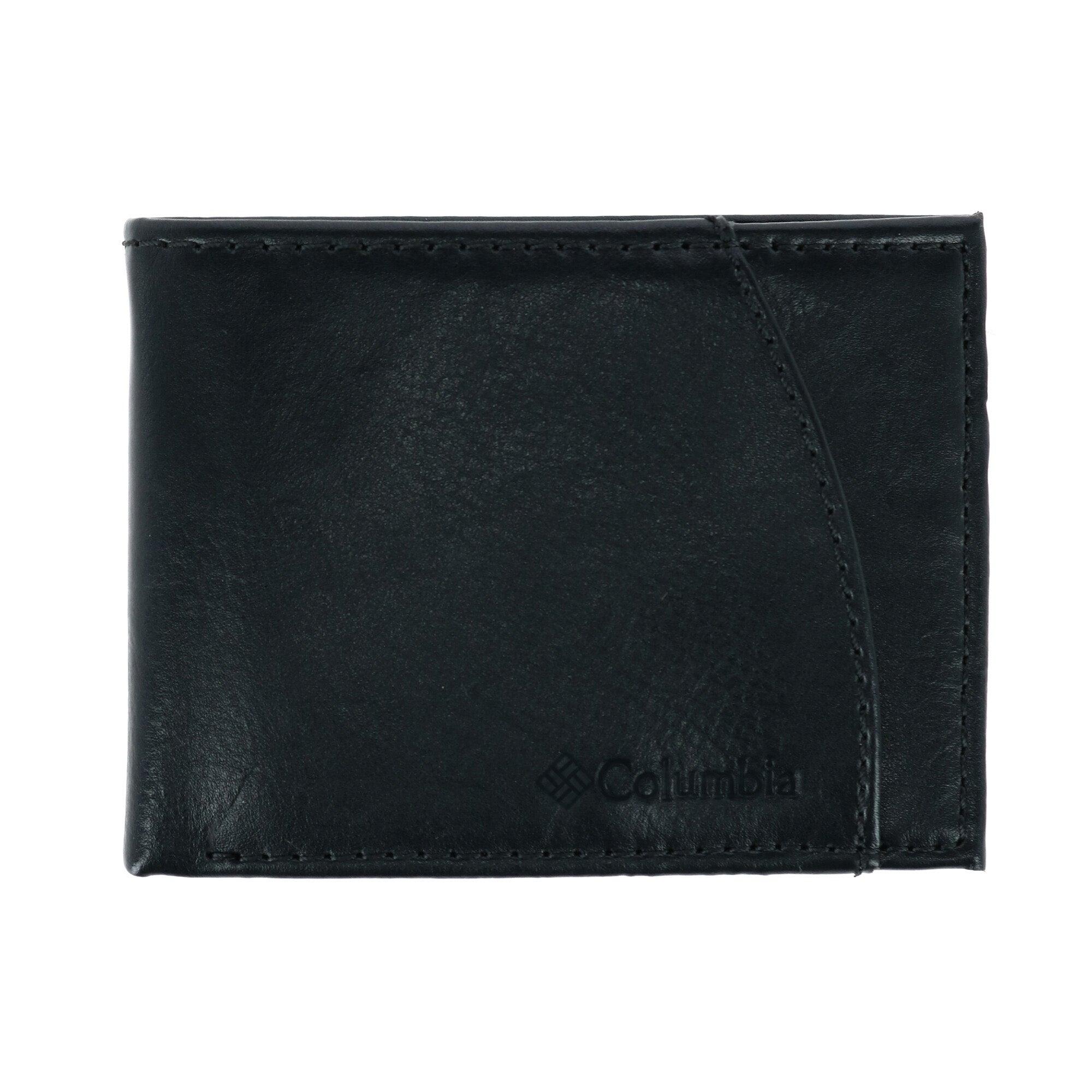 Columbia Leather Rfid Bifold Wallet With Exterior Pocket in Black for ...