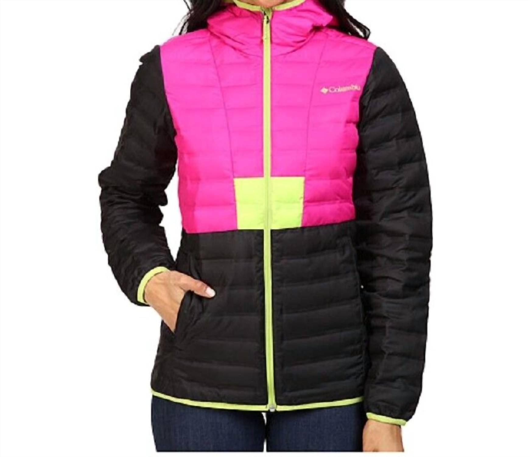 Columbia Puffer Coat Flashback Down Hooded Jacket in Pink | Lyst