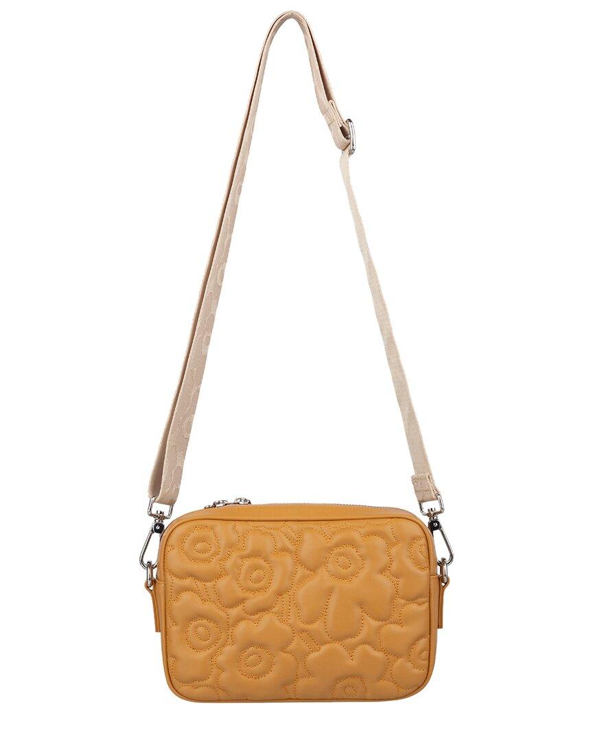 Marimekko Soft Gratha Unikko Leather Shoulder Bag in White | Lyst