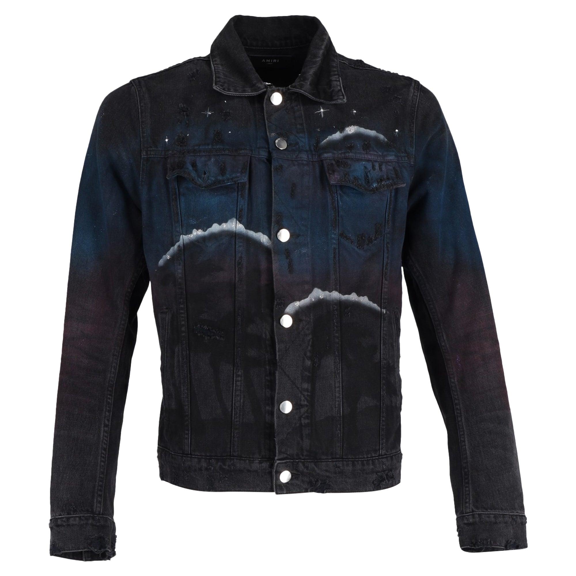 Amiri Airbrush Trucker Jacket in Blue for Men | Lyst