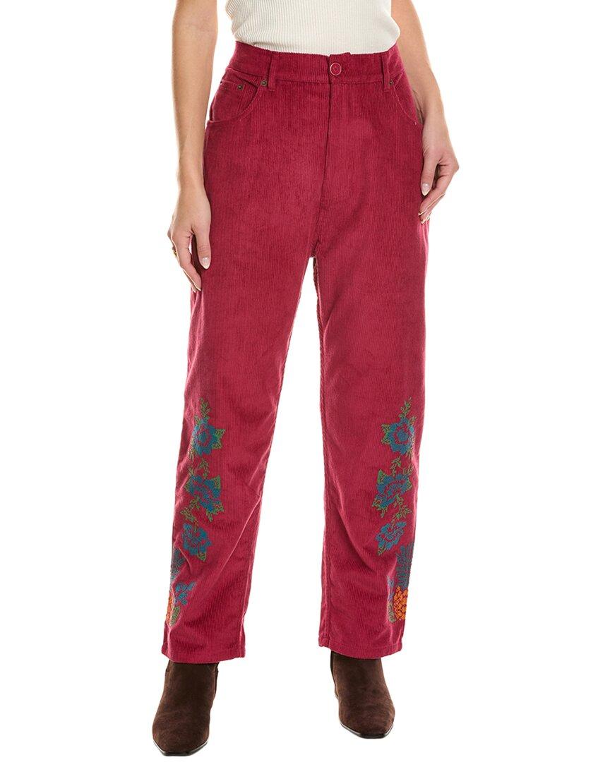 FARM Rio Embroidered Corduroy Pant | Lyst