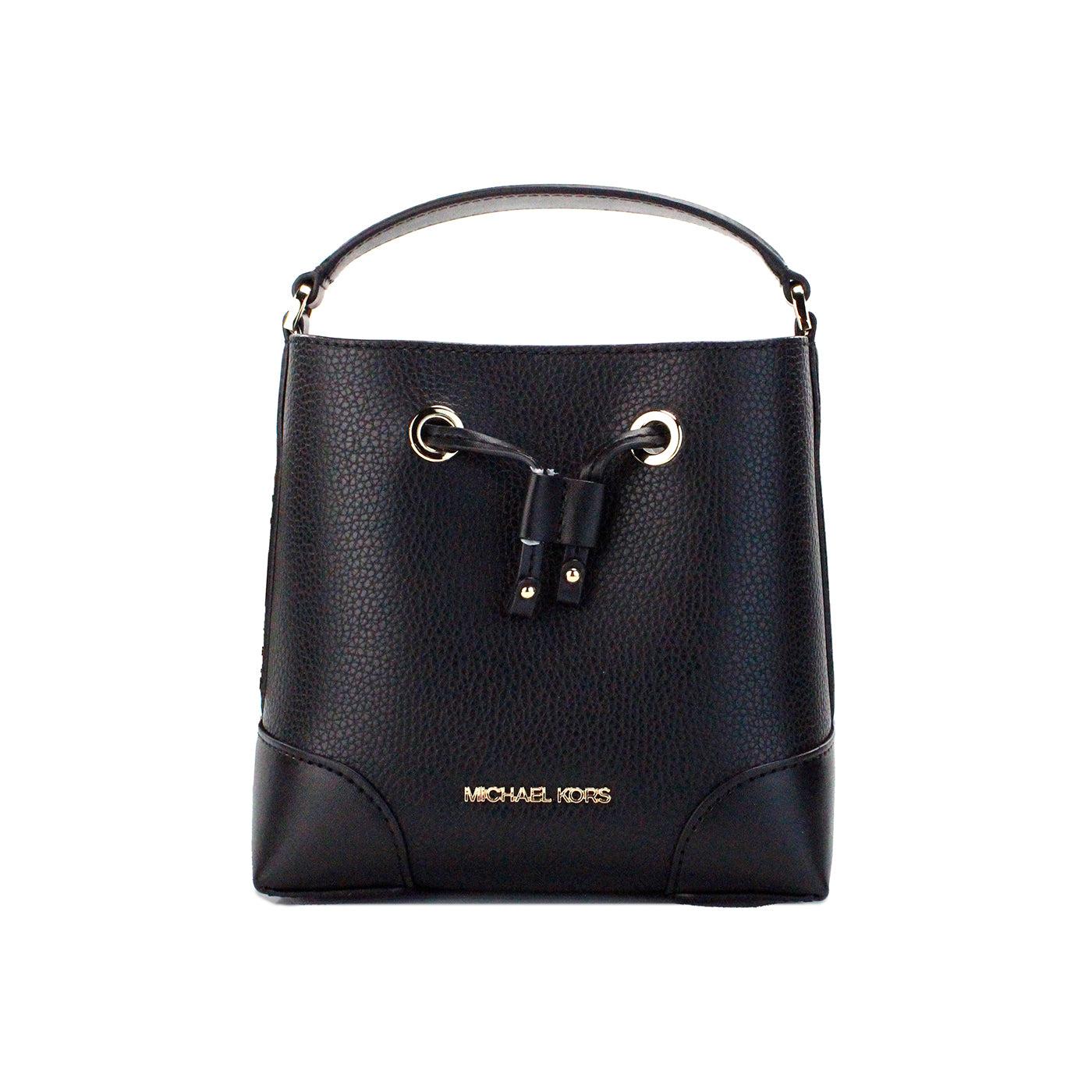 Michael Kors Mercer Small Pebbled Leather Bucket Crossbody Bag Purse in ...