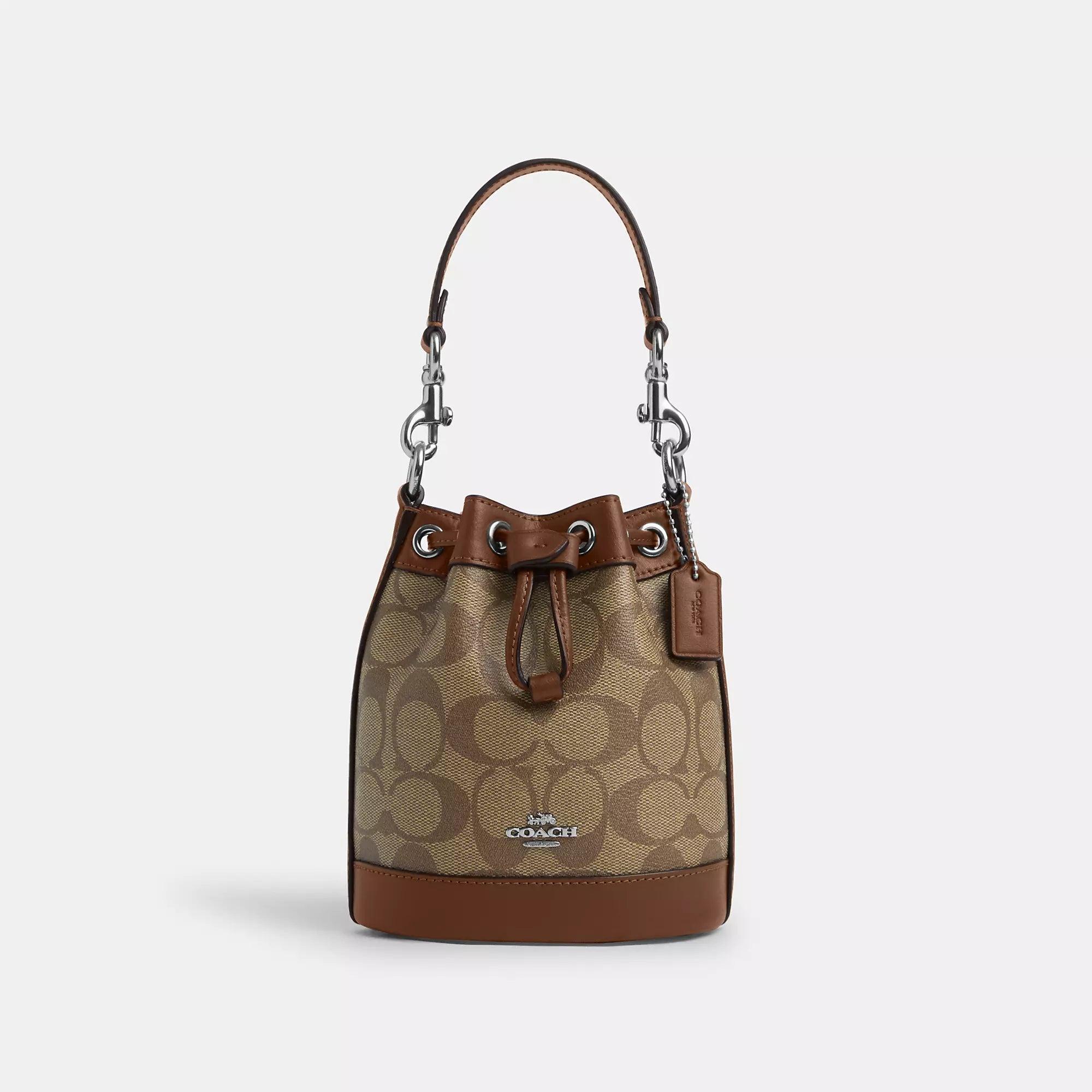 COACH Mini Bucket Bag in Brown | Lyst