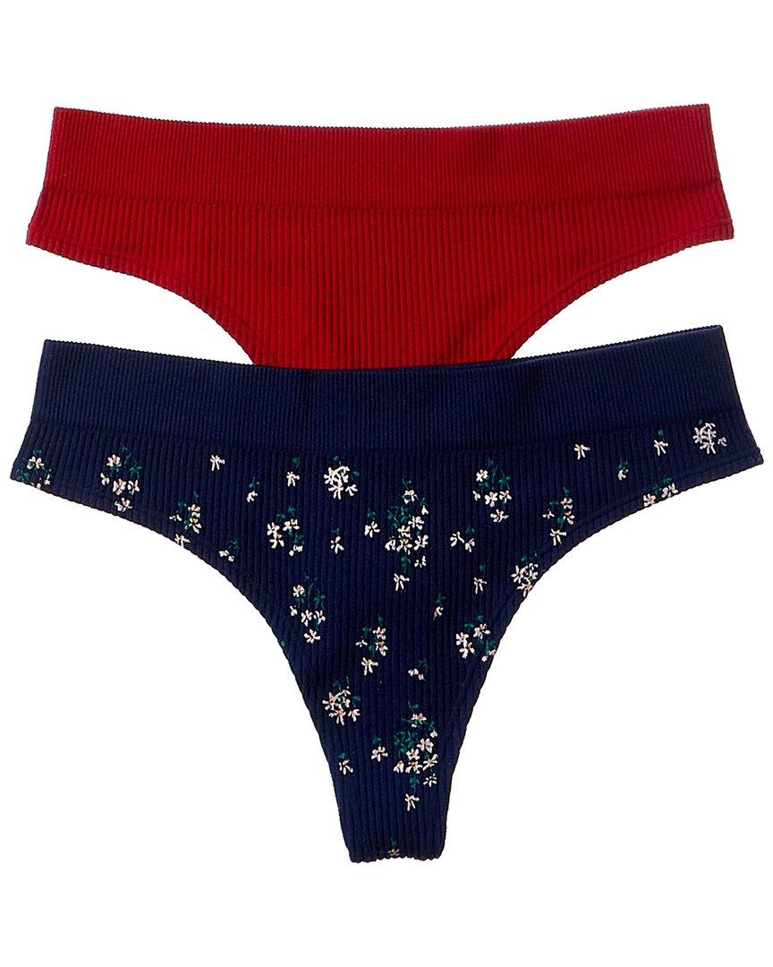 Honeydew Intimates 2pk Bailey Rib Seamless Thong in Blue | Lyst