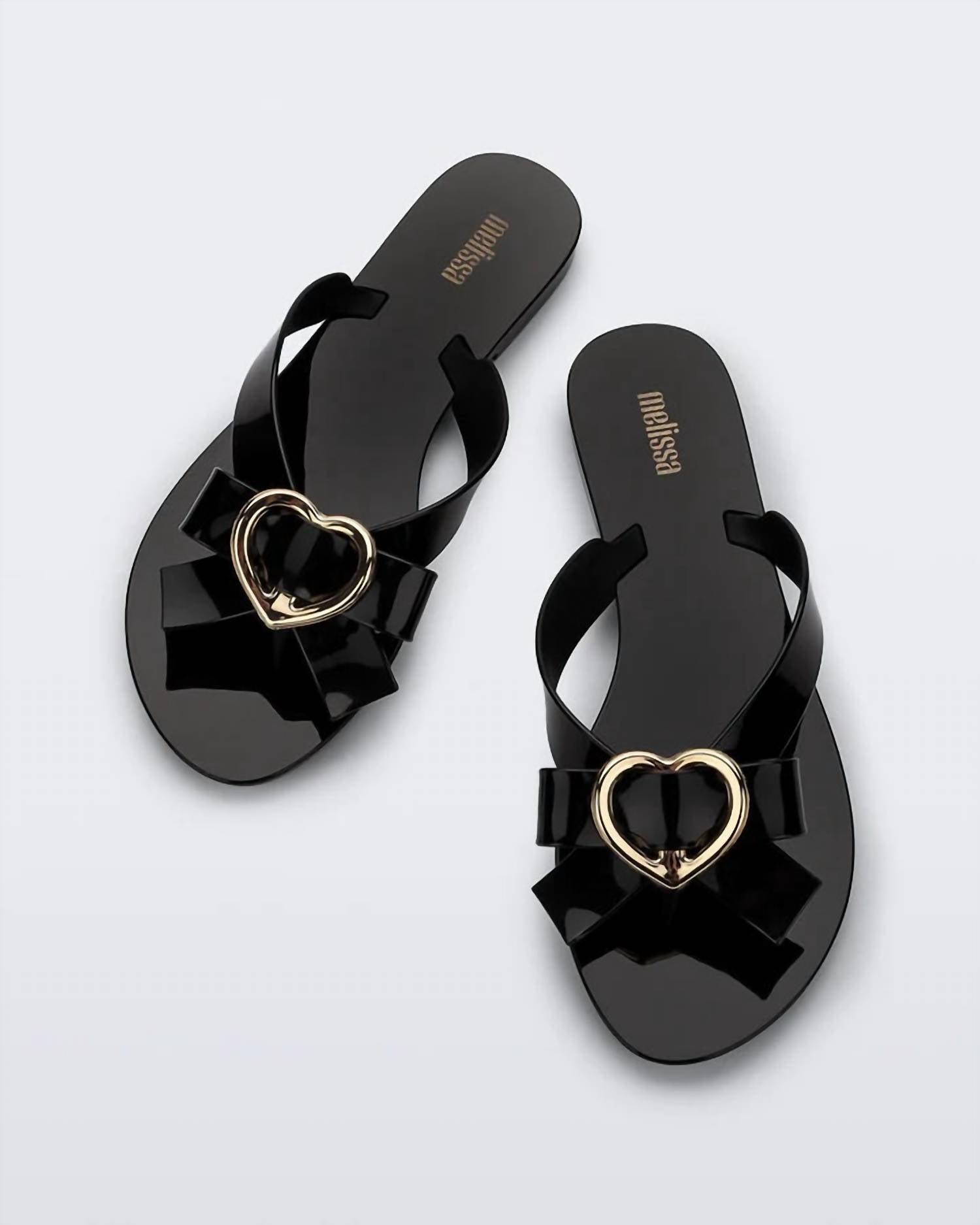 Melissa Harmonic Heart Sandal in Black | Lyst