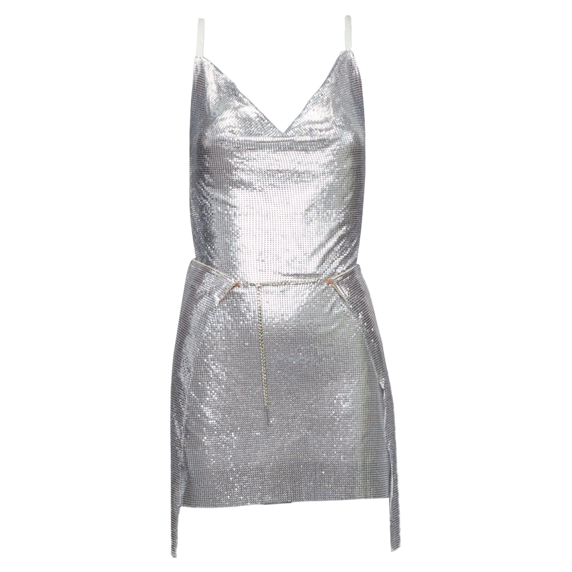 Poster Girl Adrianne Aluminium Chainmail Top Skirt Dress in Gray | Lyst