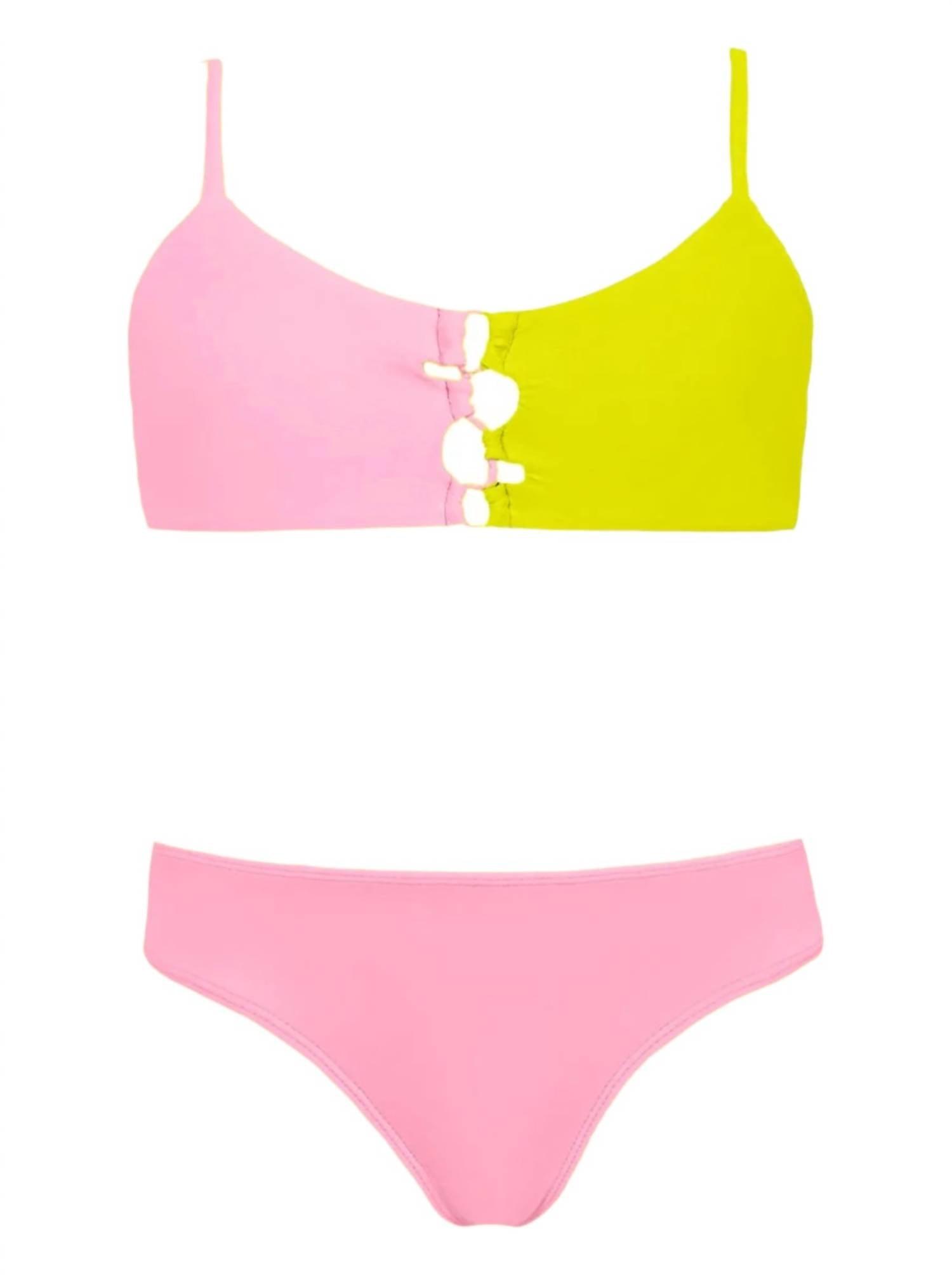 Pq Swim Girls Cammy Loop Bikini Set In Pink Lyst
