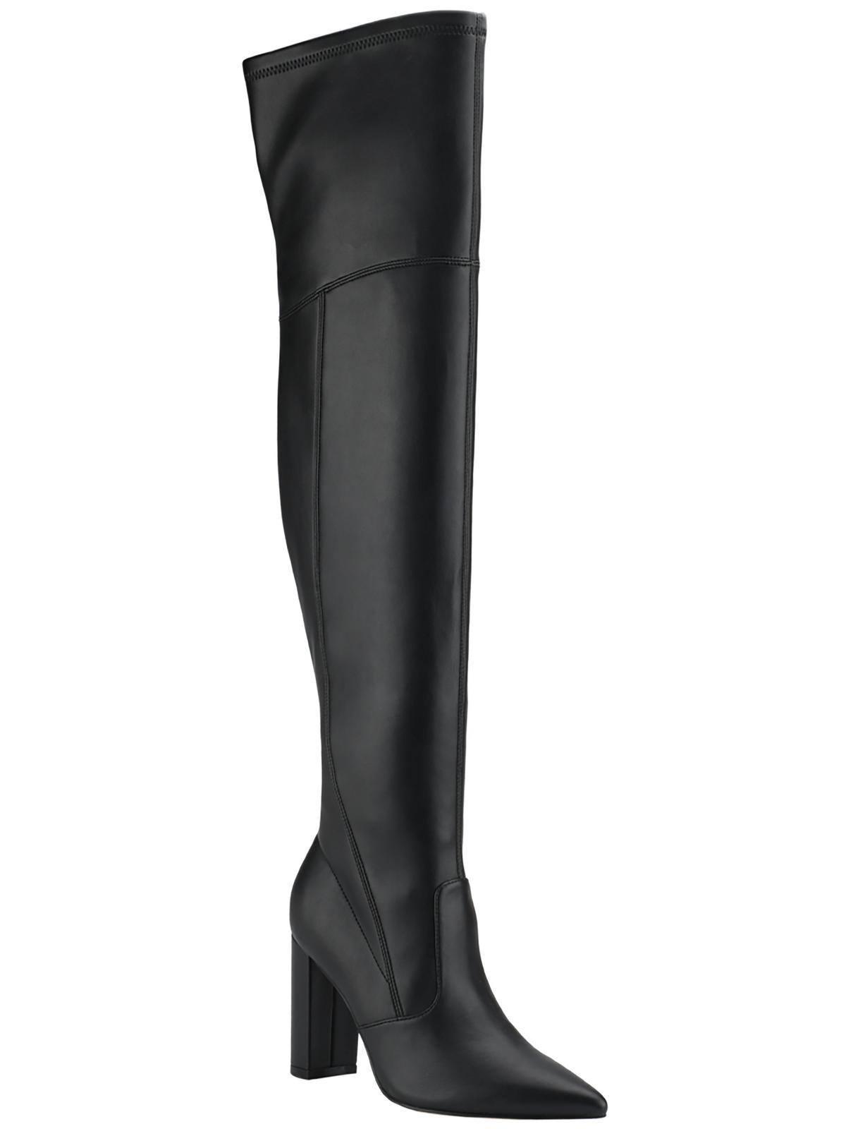 Marc Fisher Lezli Faux Leather Thigh-High Boots in Black | Lyst