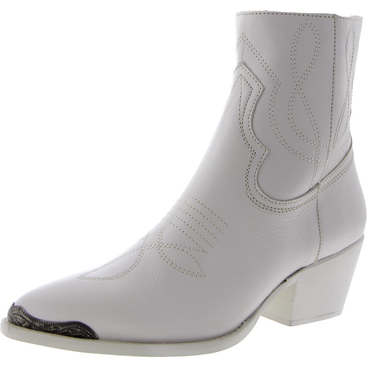 Steve Madden Greyson Leather Block Heel Cowboy, Western Boots in Gray ...