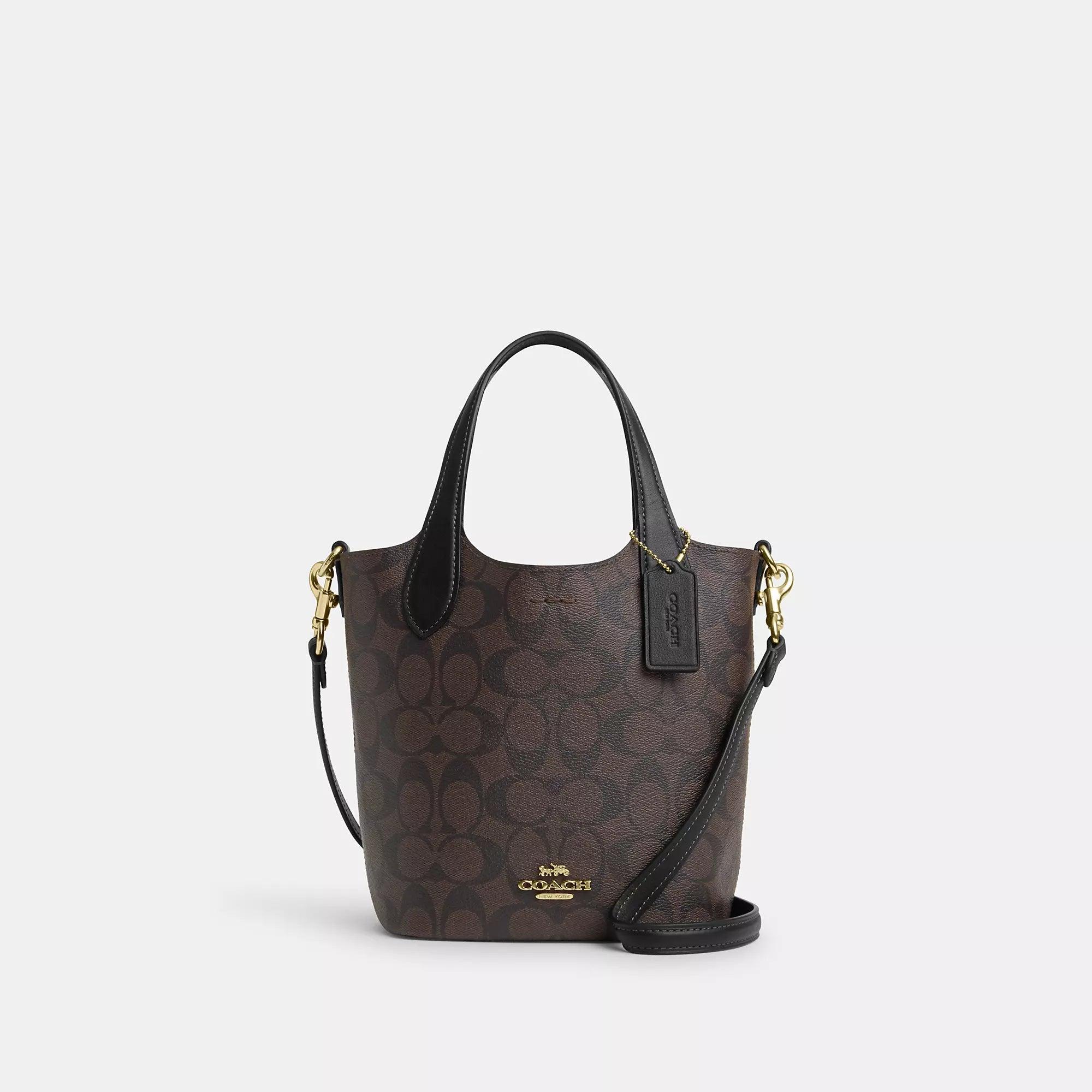 COACH Hanna Bucket Bag In Signature Canvas in Black | Lyst