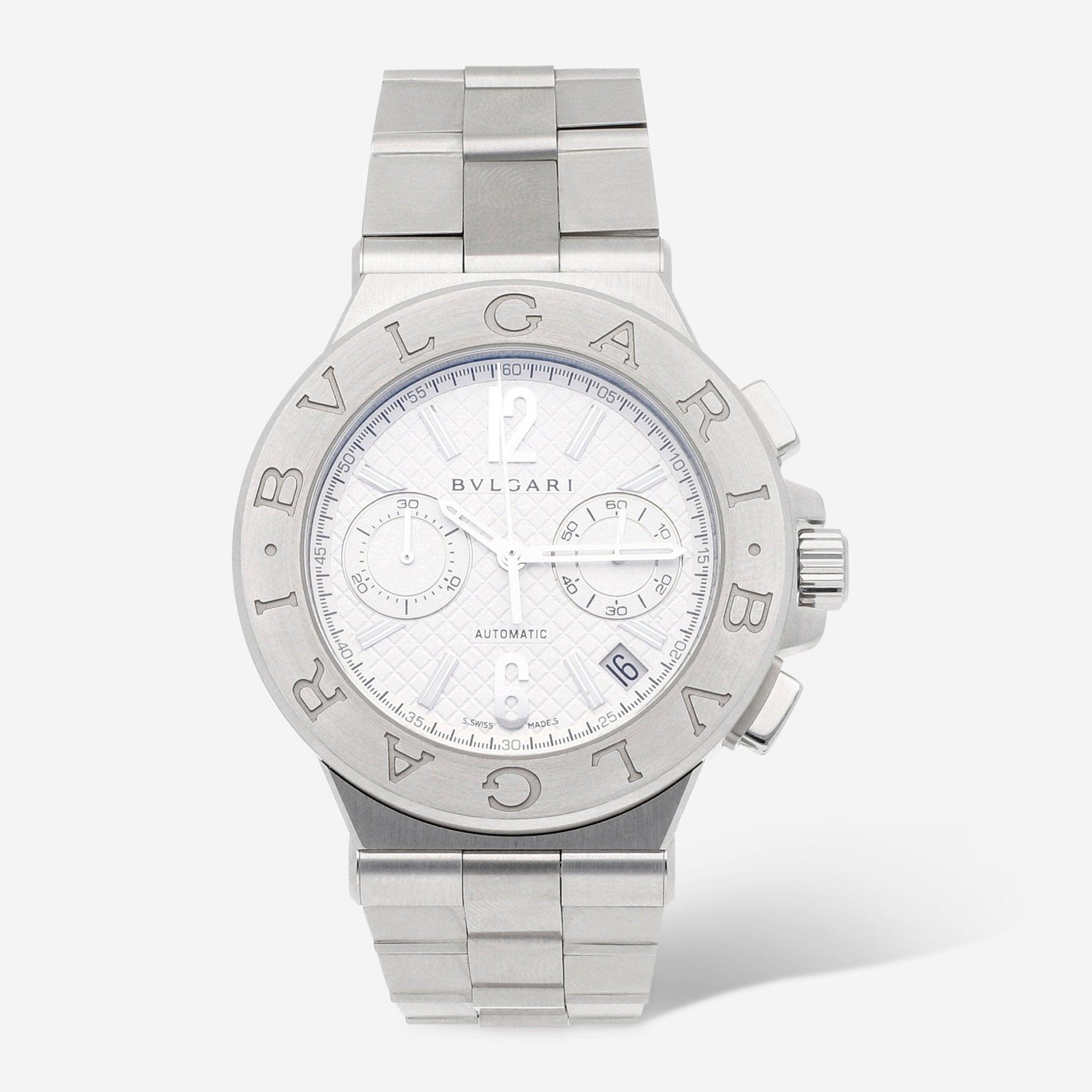 BVLGARI Diagono Stainless Steel Chronograph Automatic Watch in Metallic ...