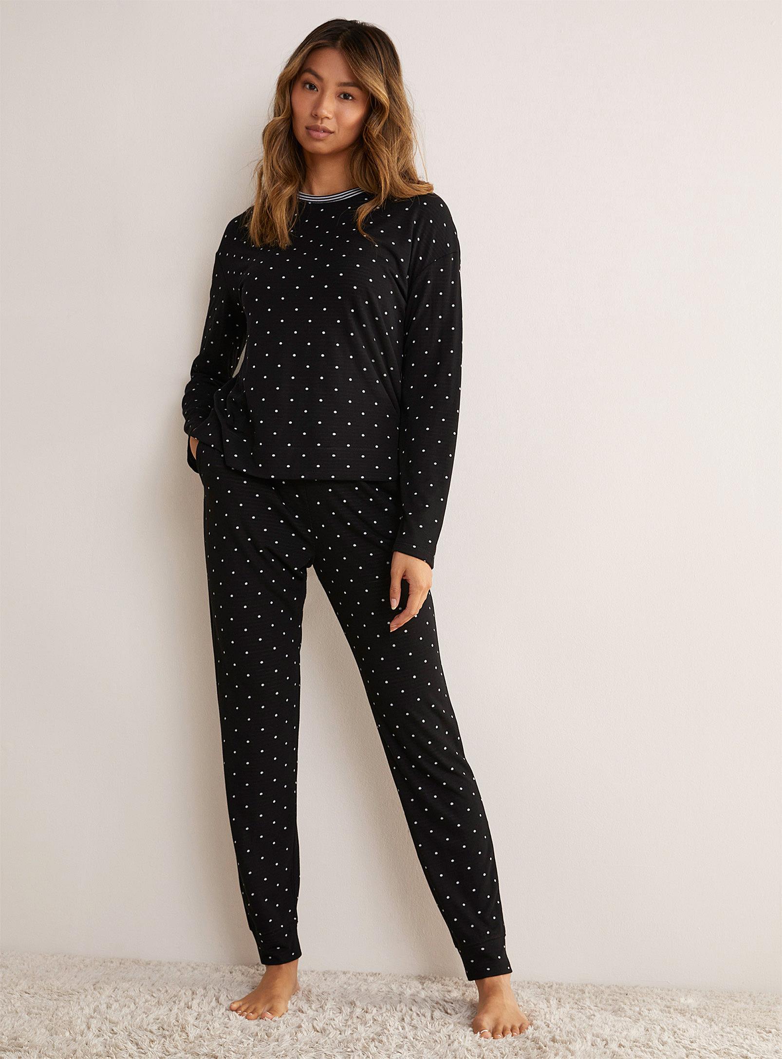 Miiyu Polka Dot And Stripes Double in Black | Lyst