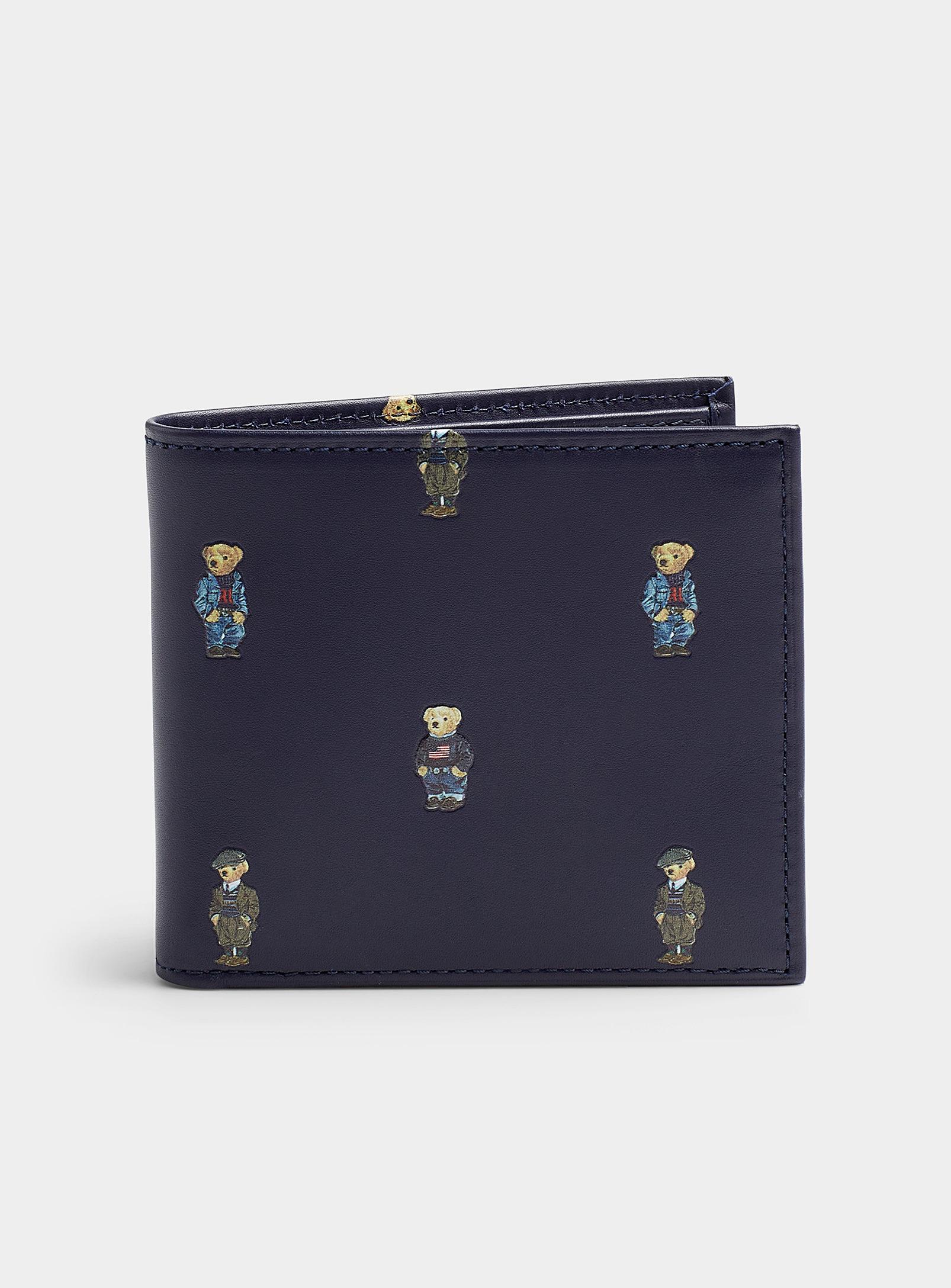 Polo Ralph Lauren Bear Leather Wallet in Blue for Men | Lyst