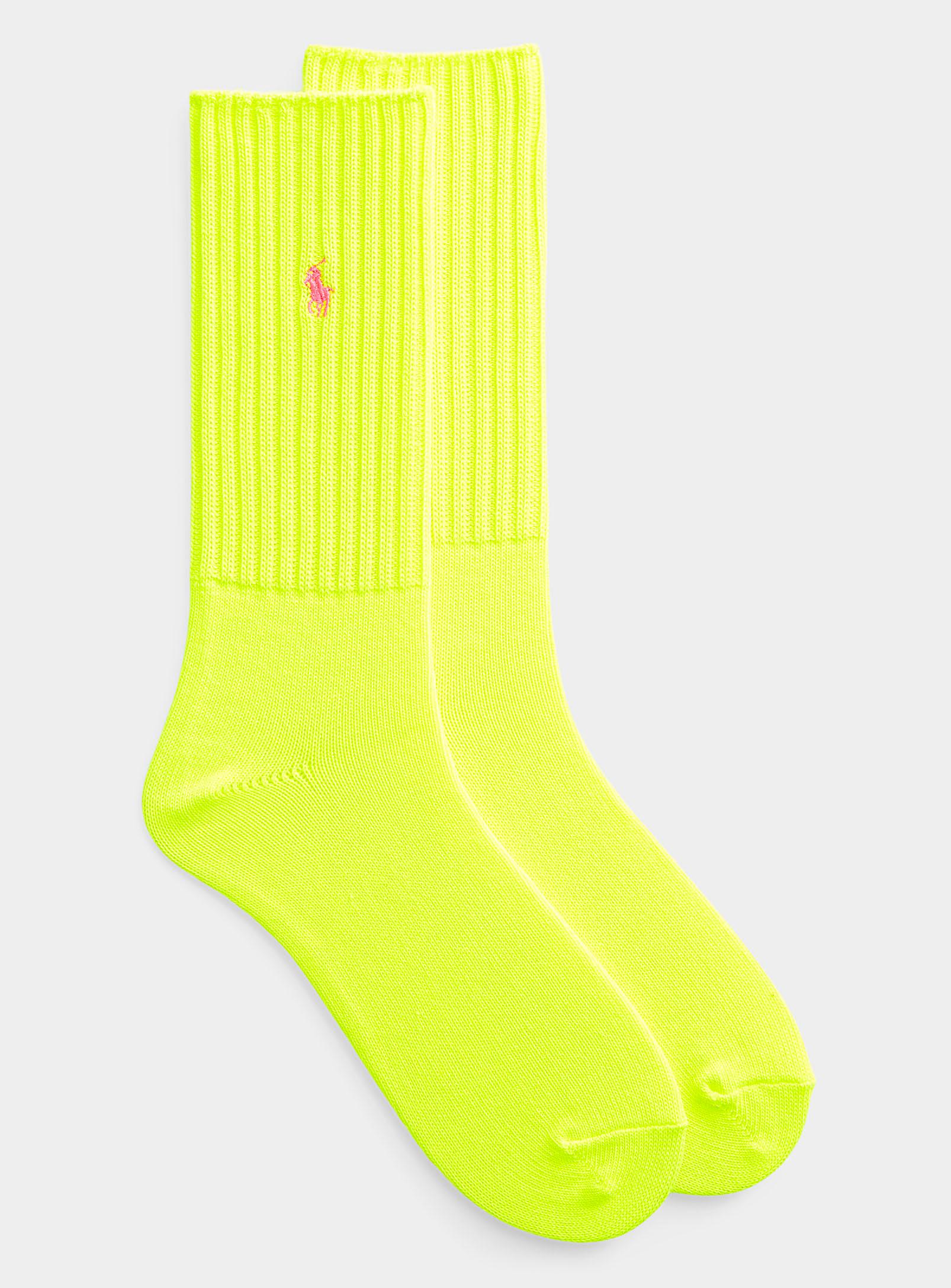 Polo Ralph Lauren Monochrome Neon Sock in Yellow for Men | Lyst