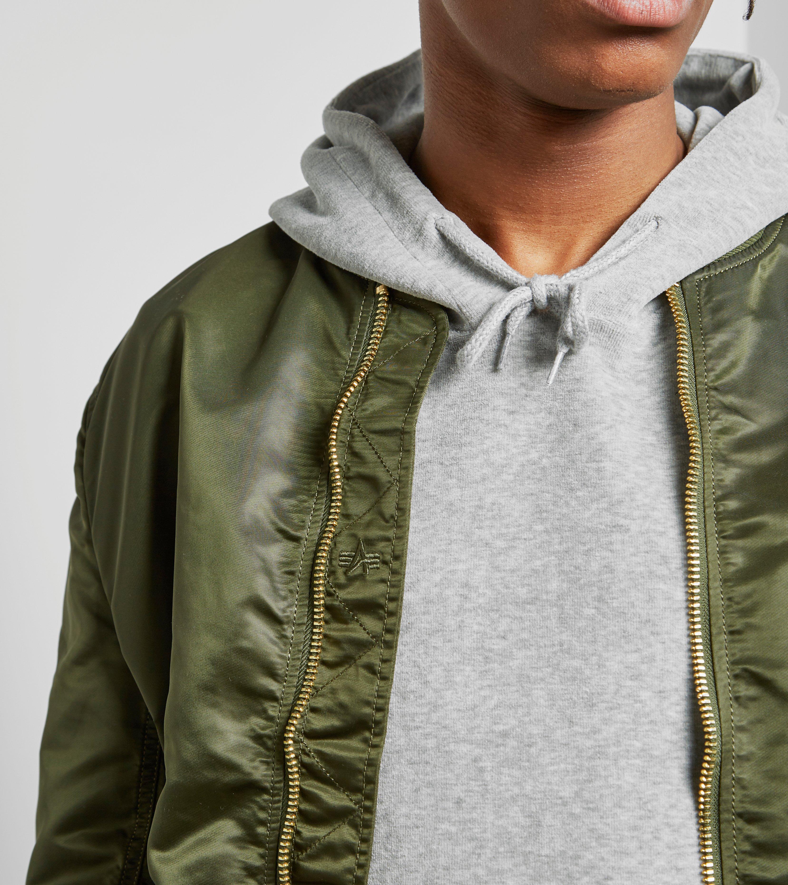 Lyst - Alpha Industries Ma1 Lightweight Bomber Flight Jacket in Green ...