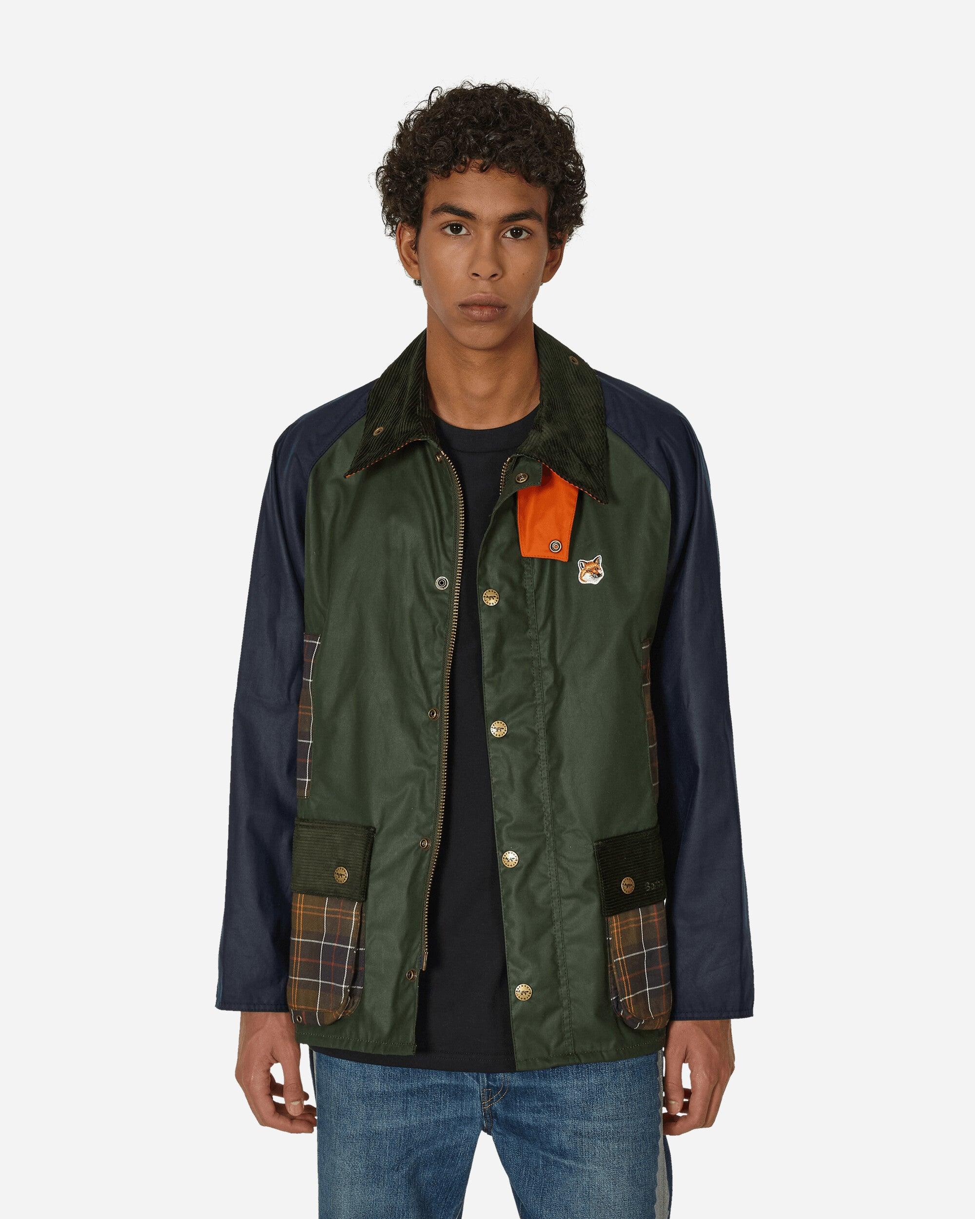 Barbour Maison Kitsuné Beaufort Patchwork Wax Jacket Multicolor in ...