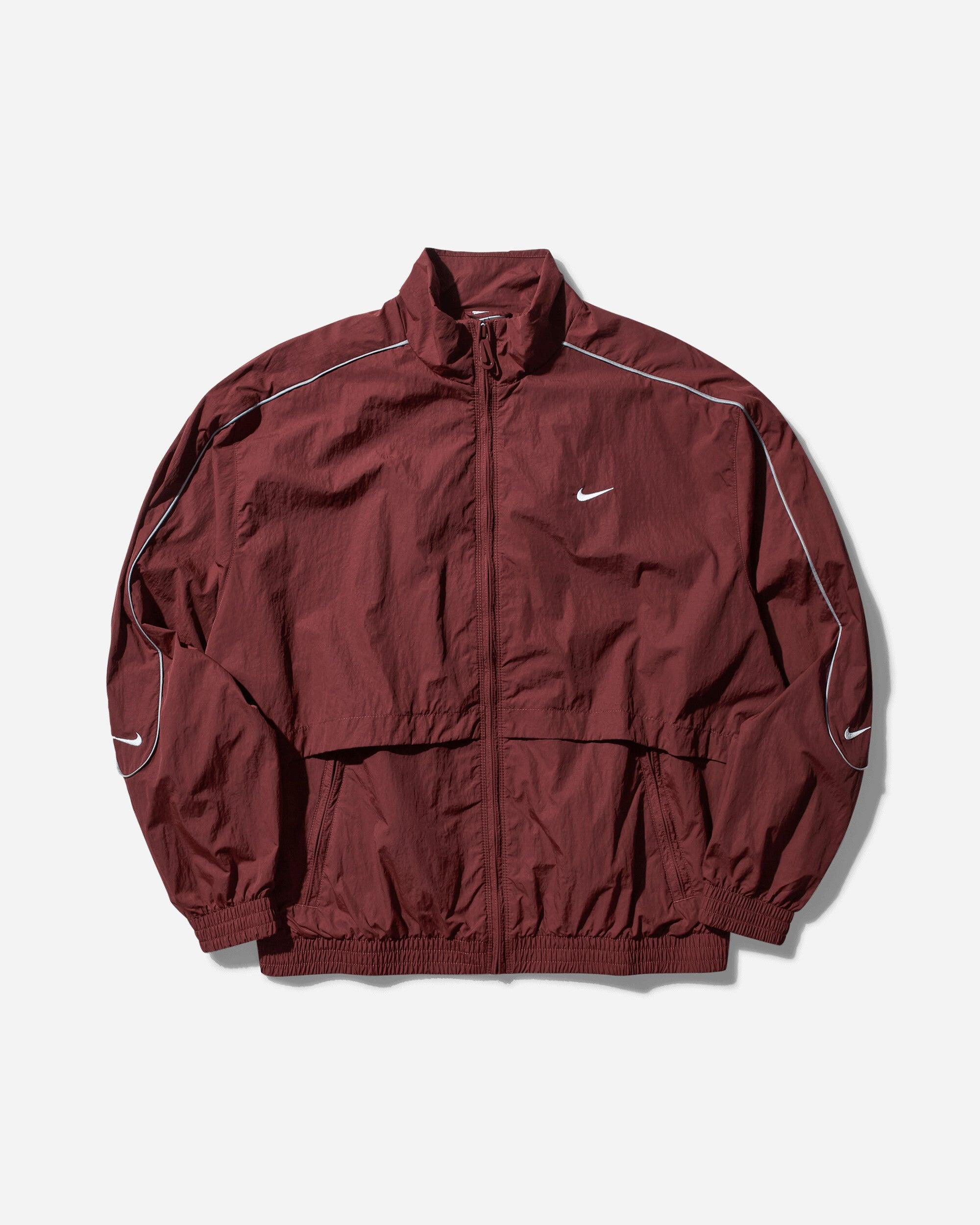 Nike Solo Swoosh Woven Track Jacket Dark Pony in Red for Men | Lyst
