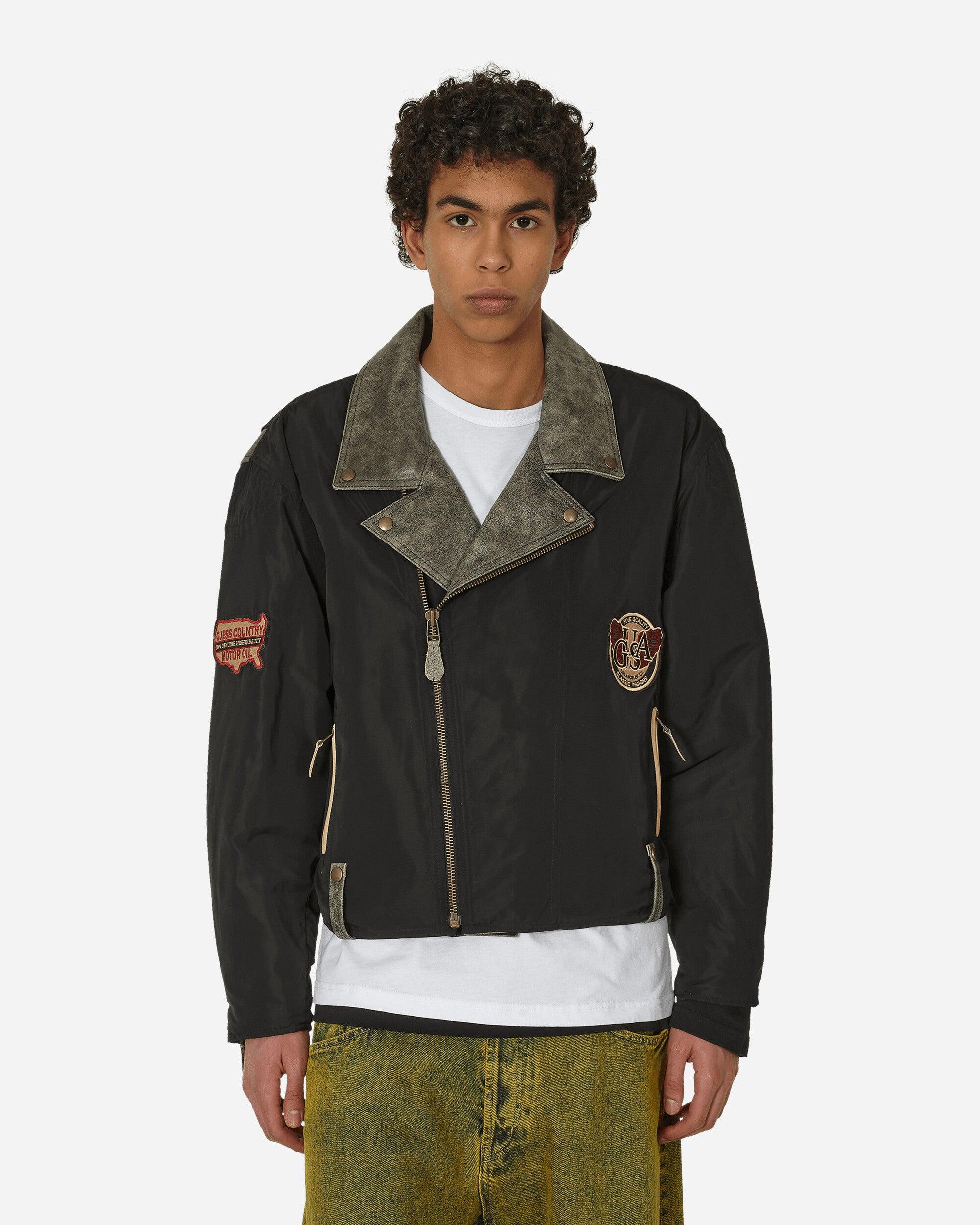 Guess Nylon Moto Jacket Jet in Black for Men | Lyst