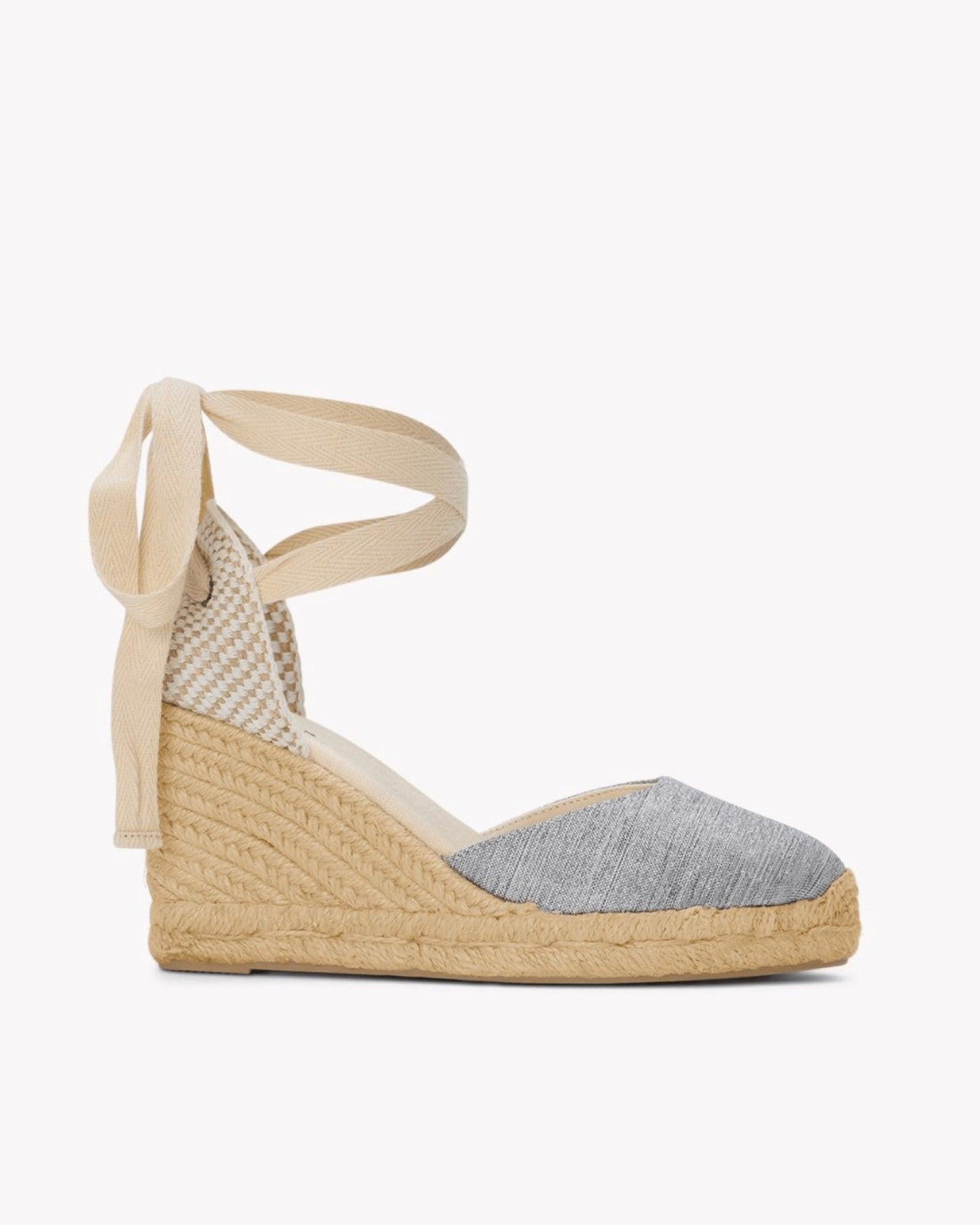 Soludos The Marseille Wedge - Metallic - Silver in White | Lyst