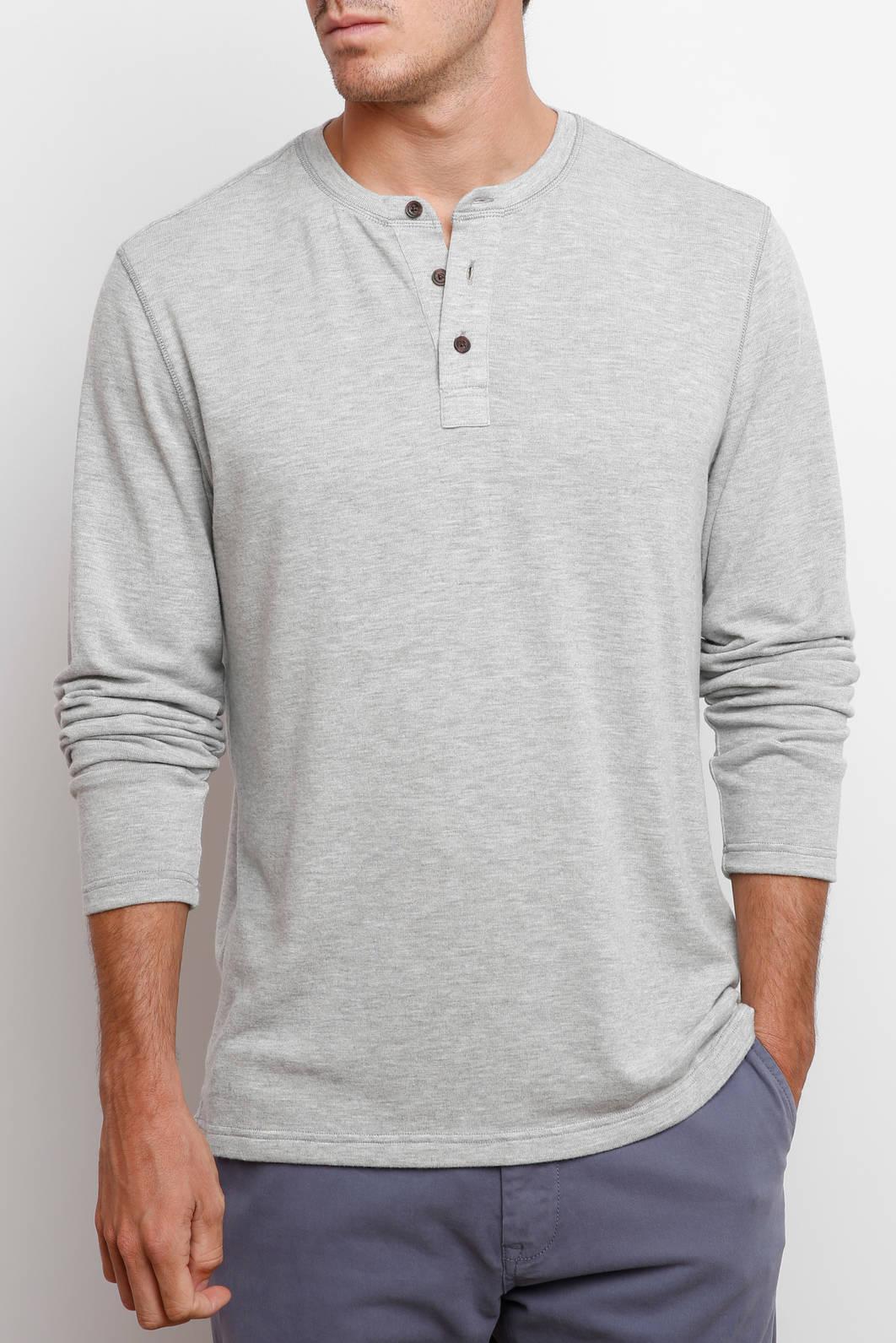 Lyst Surfside Supply Long Sleeve Three Button Henley In Gray For Men