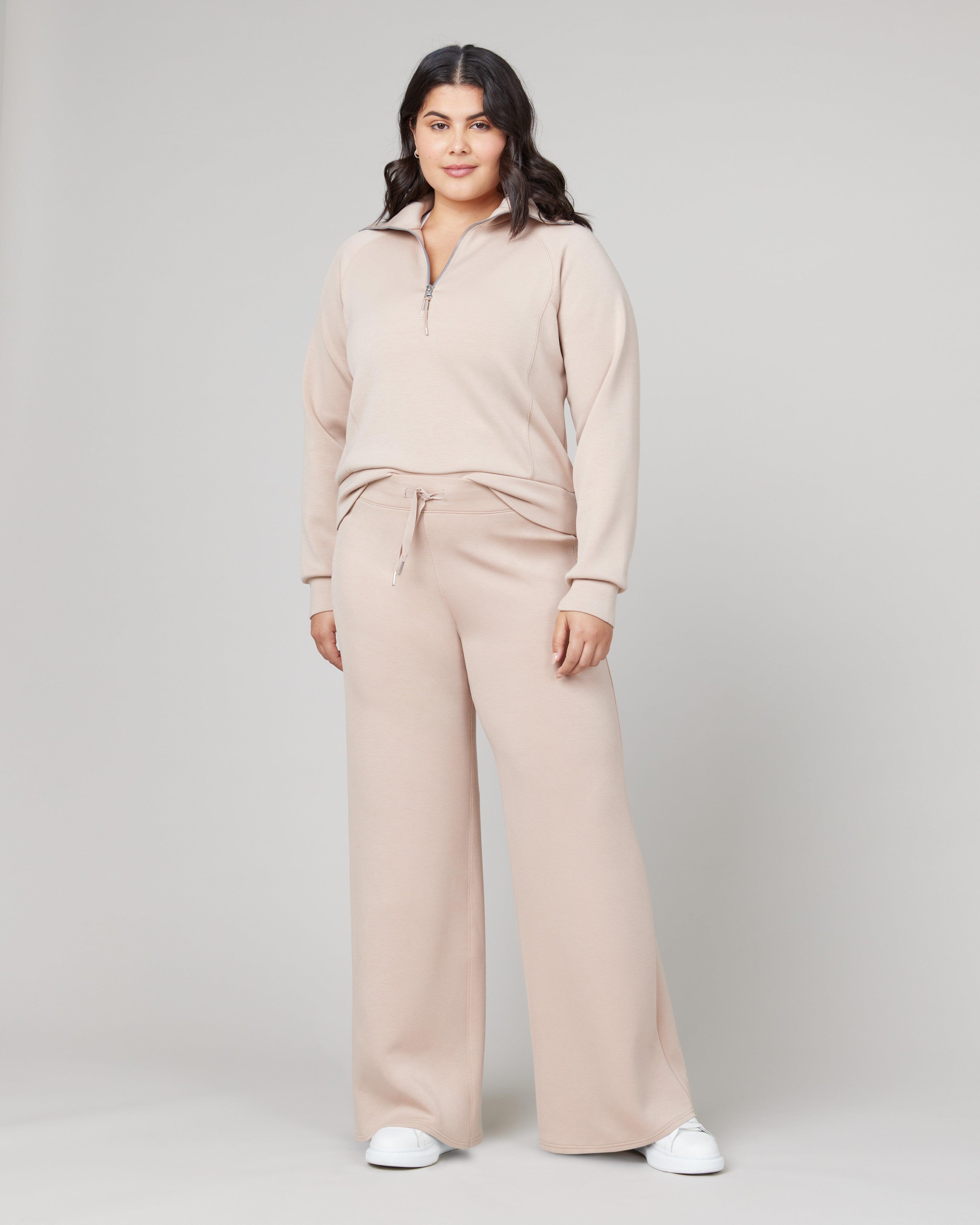 Spanx Airessentials Wide Leg Pant in Natural | Lyst