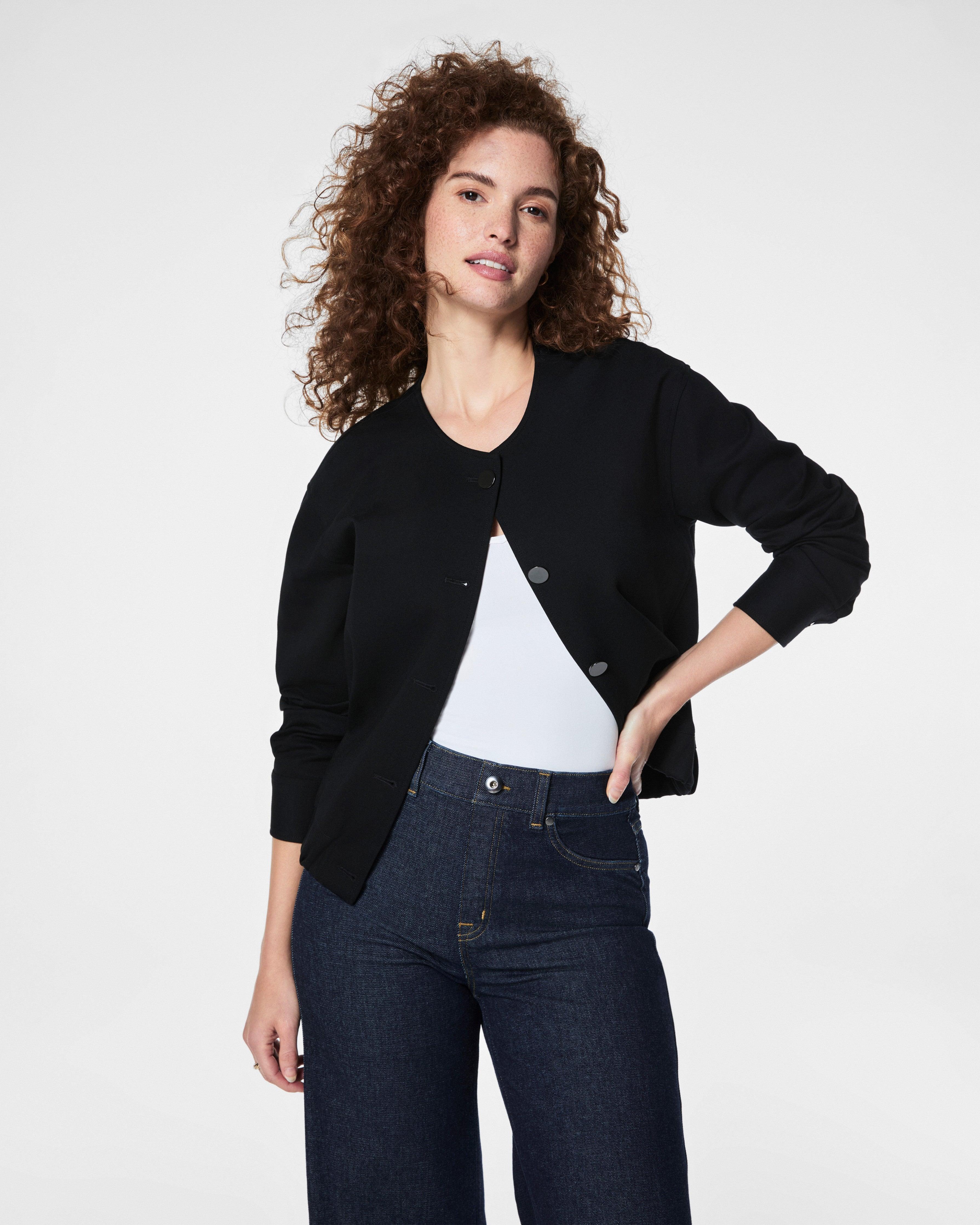 Spanx ® Ponte Bomber Jacket in Blue | Lyst