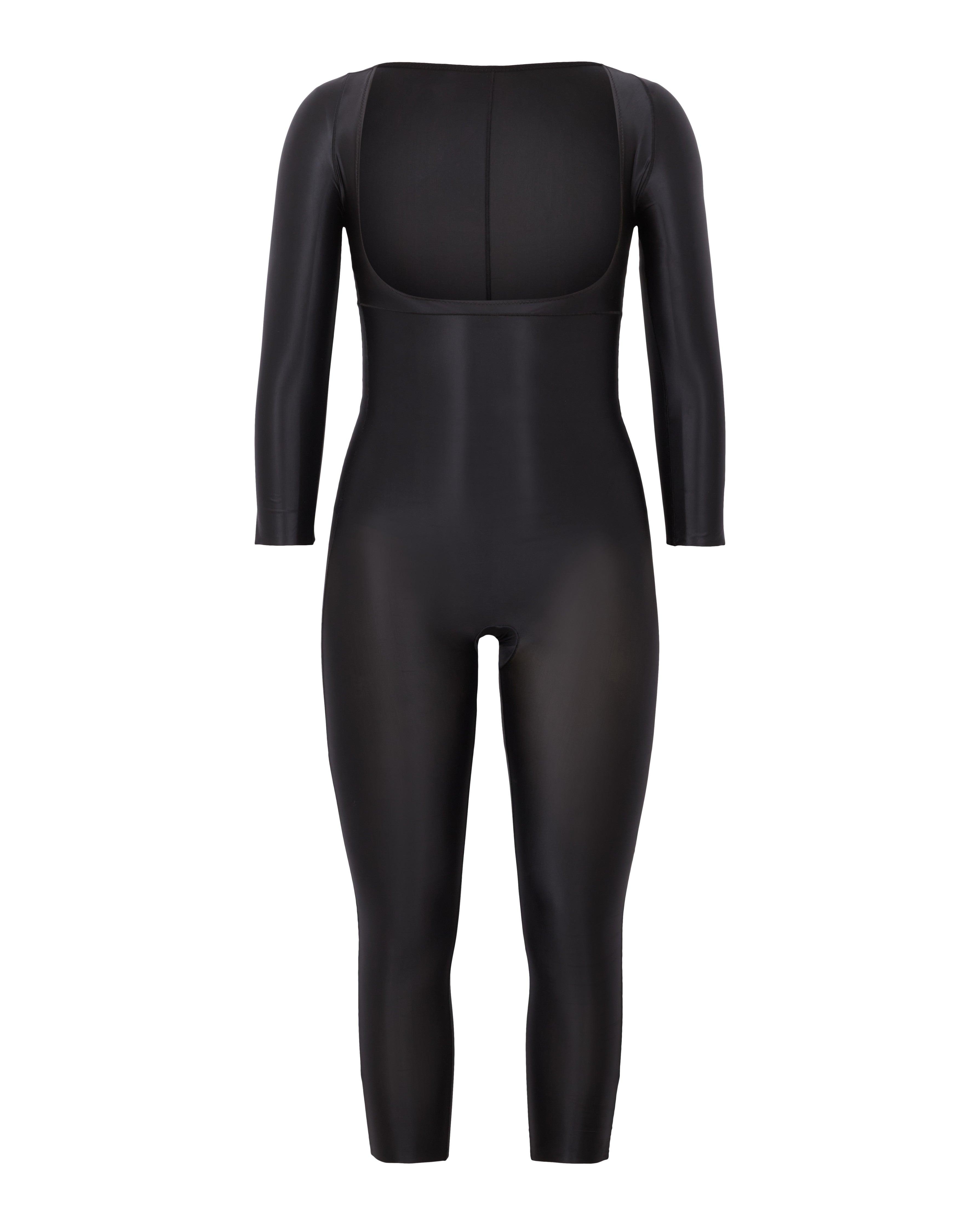 Spanx Suit Your Fancy Open-bust 3/4 Sleeve Catsuit in Black | Lyst