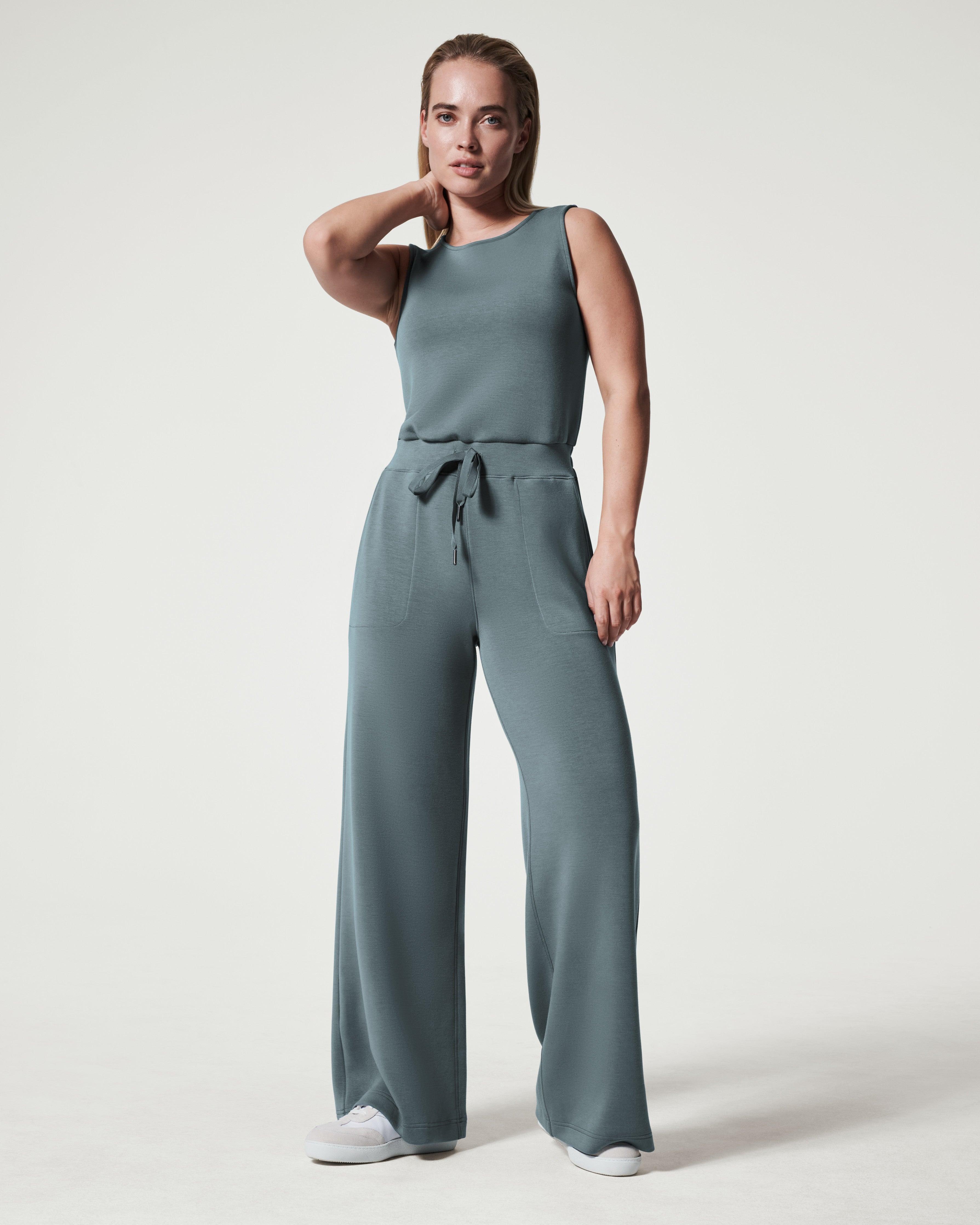 Spanx Airessentials Jumpsuit in Blue | Lyst Spanx Airessentials Jumpsuit in Blue | Lyst