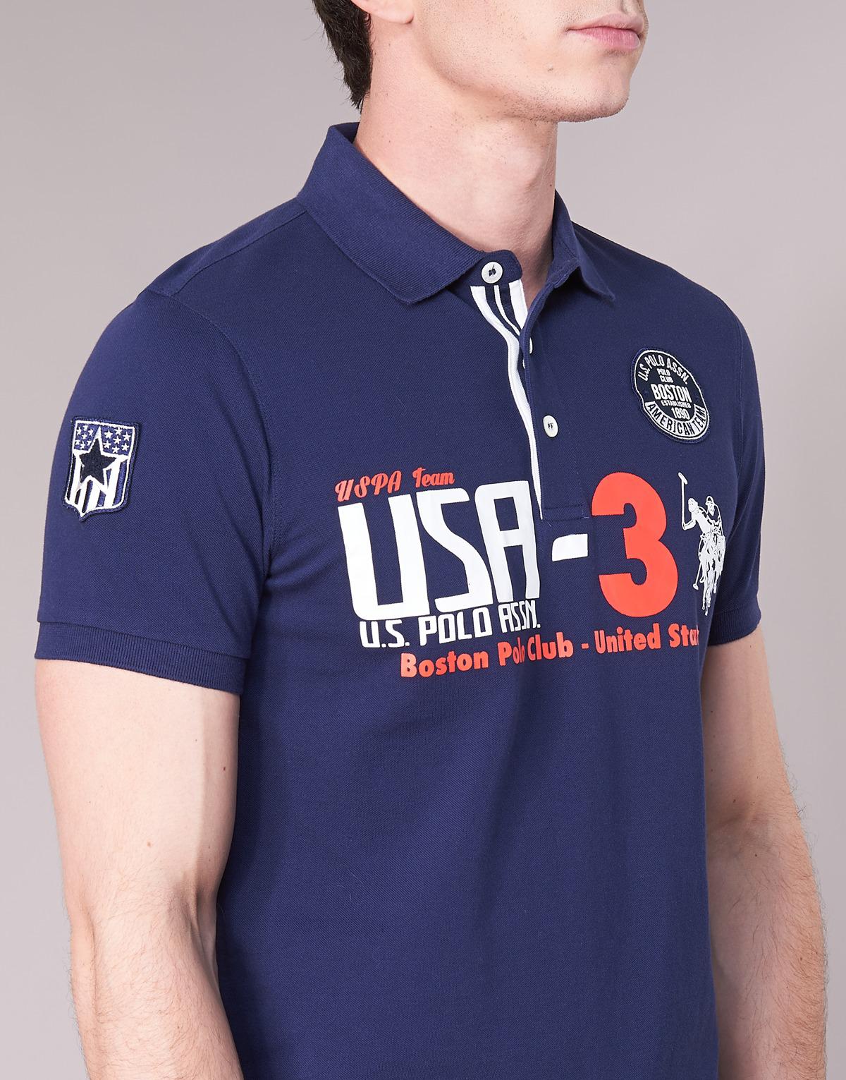 Us Polo Assn Usa Polo Club Mens Polo Shirt In Blue For Men Lyst