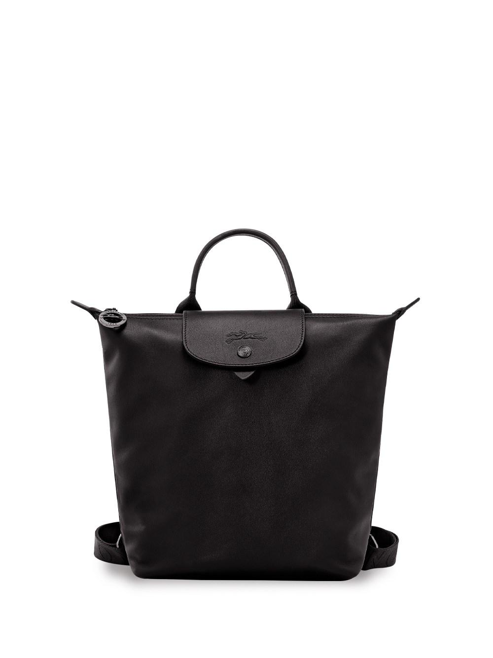Longchamp Le Pliage Xtra Leather Backpack in Black | Lyst