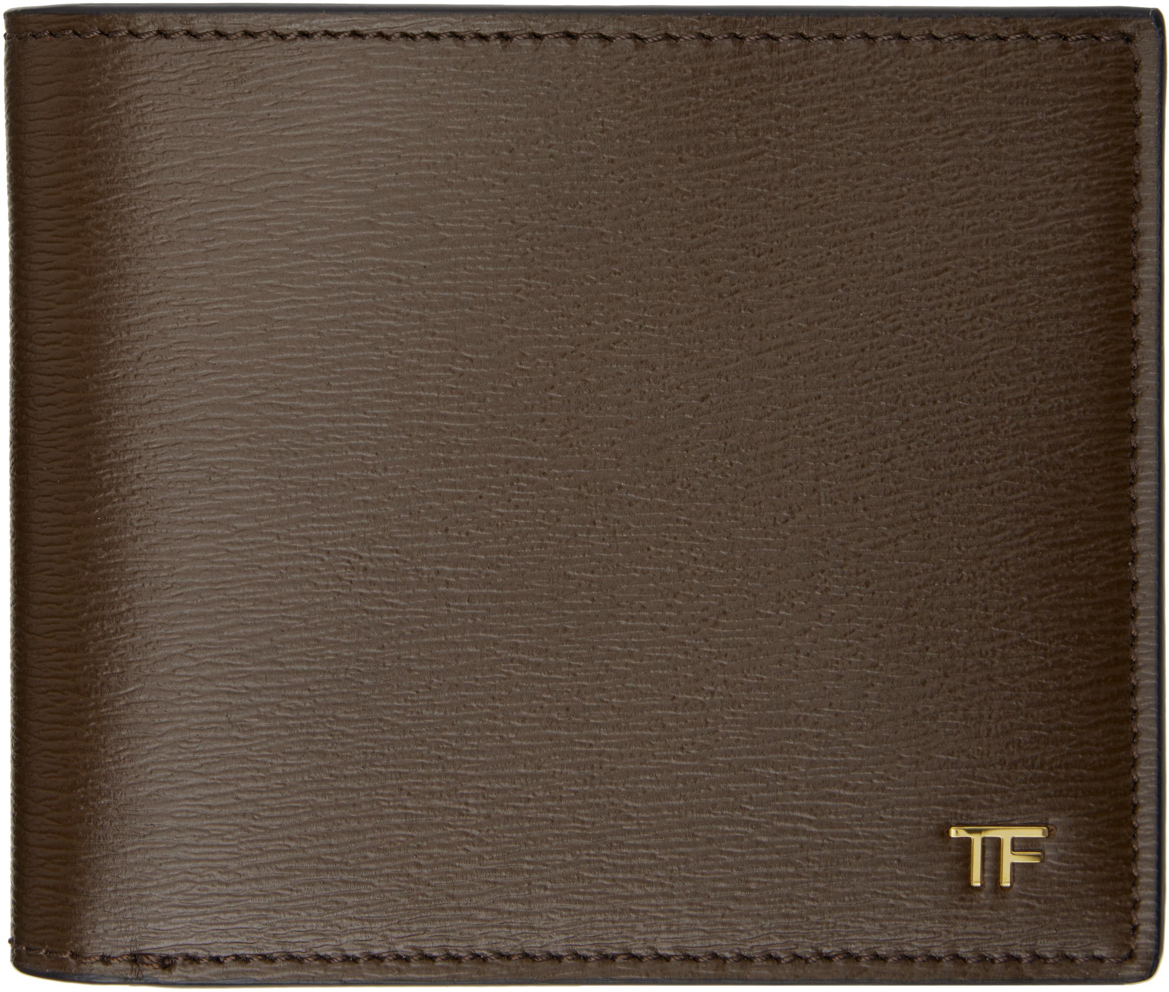 Tom Ford Horizontal Grain Leather T Line Classic Wallet in Green for ...