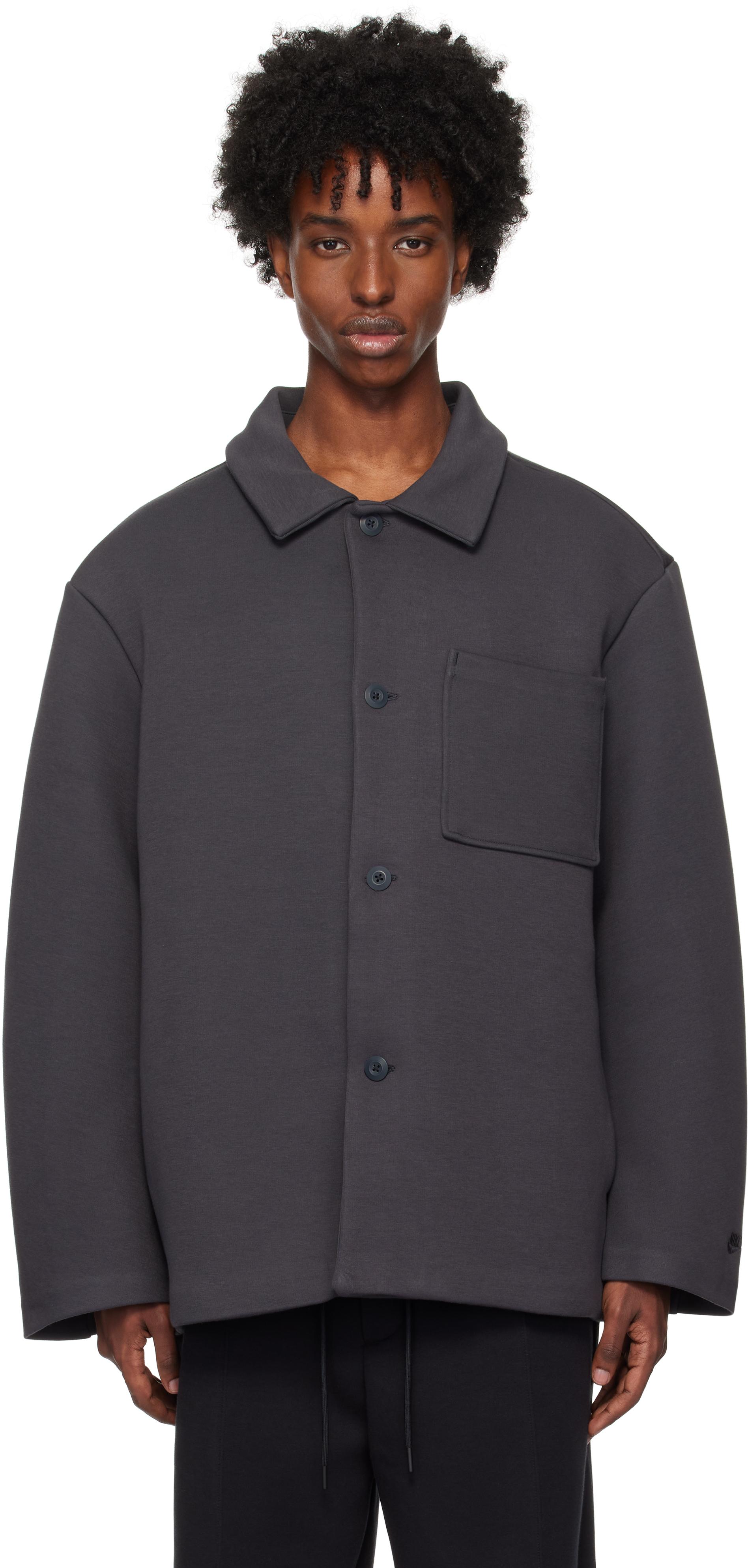 Nike Tech Shacket Jacket in Black for Men | Lyst