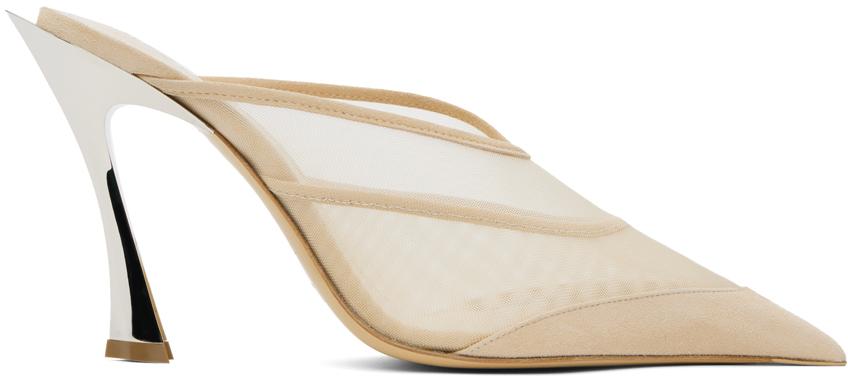 Mugler Mesh Fang 95 Heels in Black | Lyst