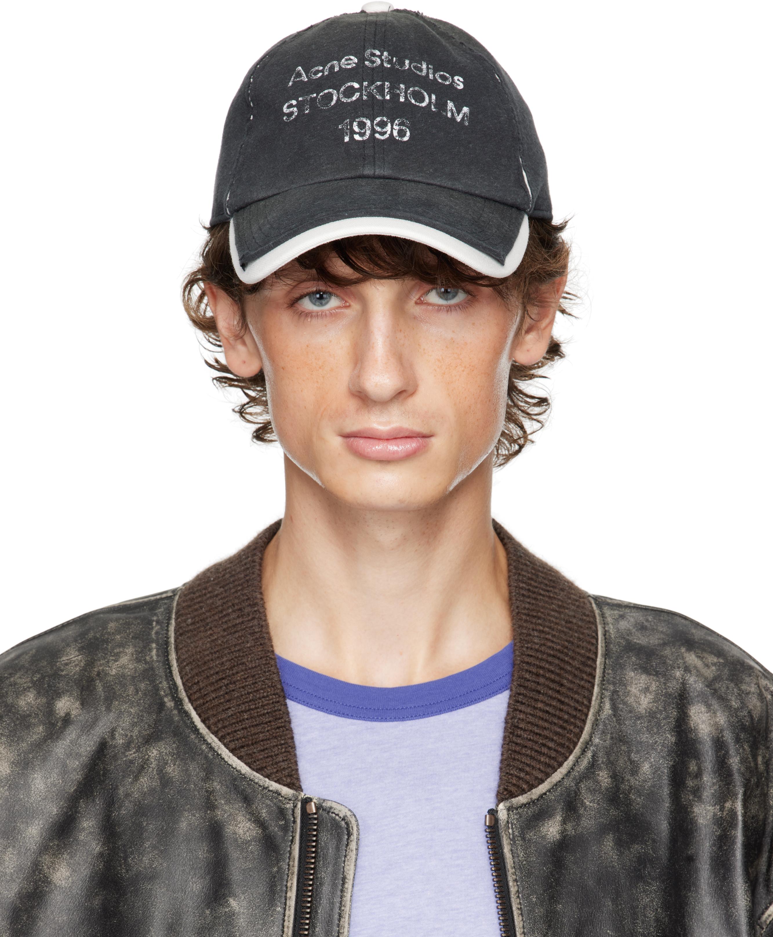 Acne Studios Logo Stamp Cap in Black for Men | Lyst