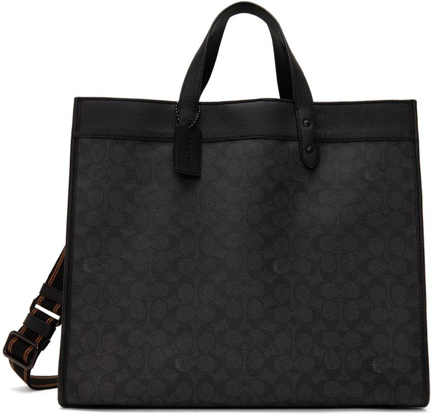 COACH Black Field 40 Tote for Men | Lyst