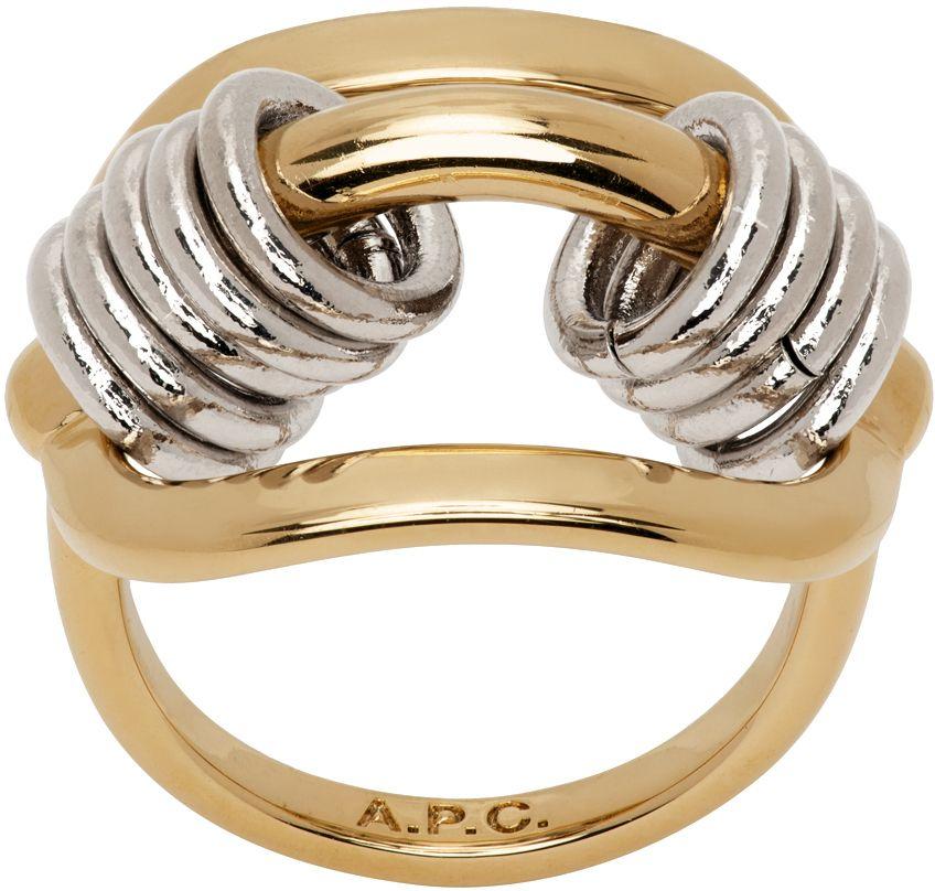 A.P.C. . Gold Mel Ring in Metallic | Lyst