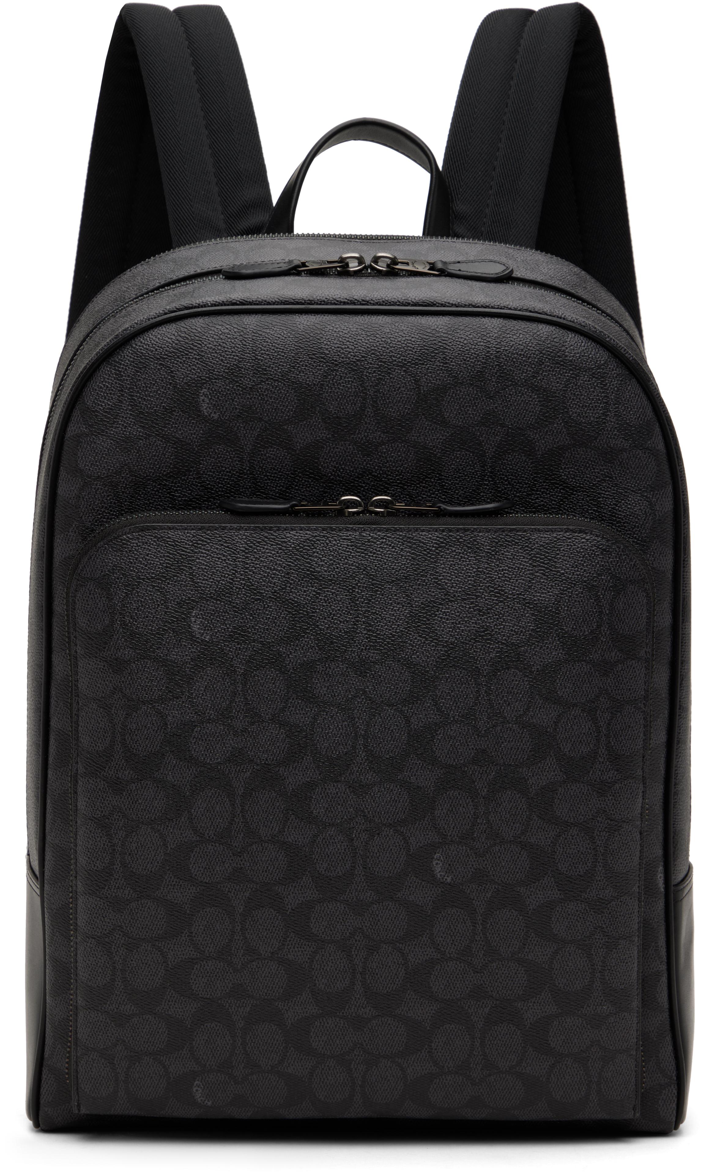 COACH Gotham Signature Canvas Backpack in Black for Men | Lyst
