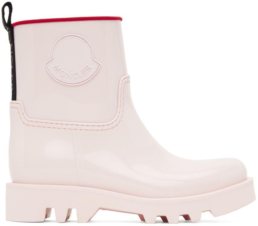 Moncler Pink Ginette Rain Boots | Lyst